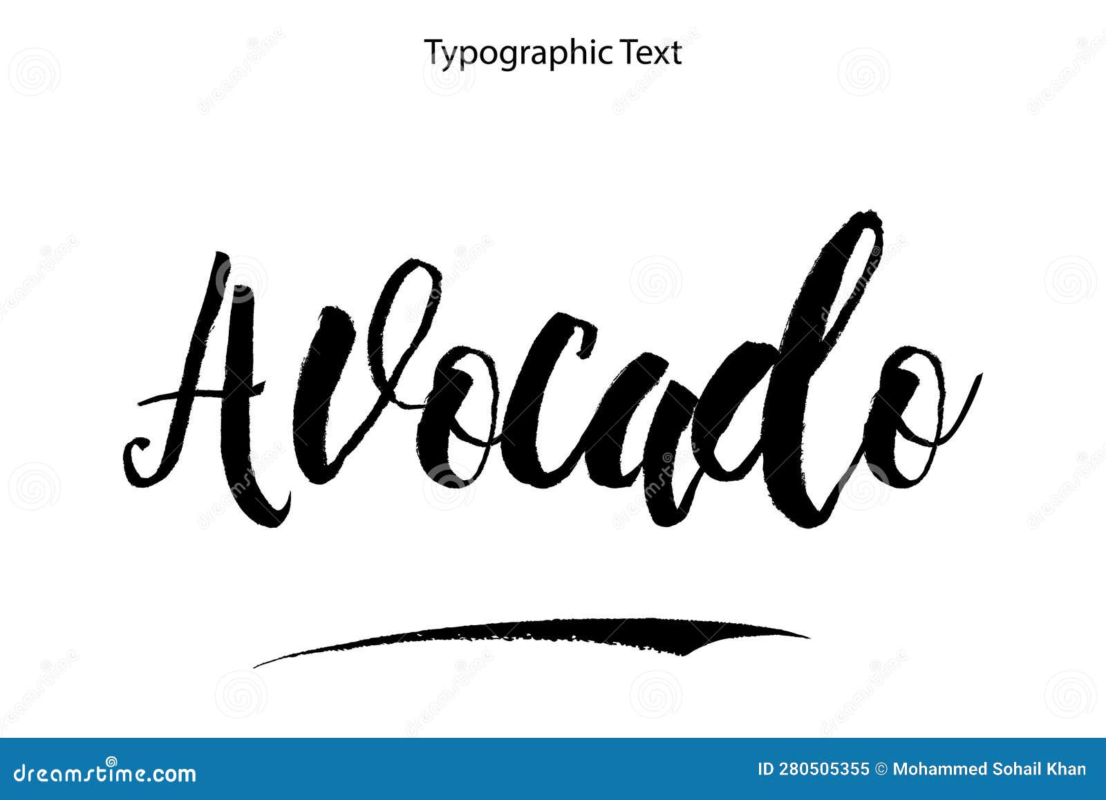 Avocado Typography Lettering Text Vector Design Quote Stock Vector ...
