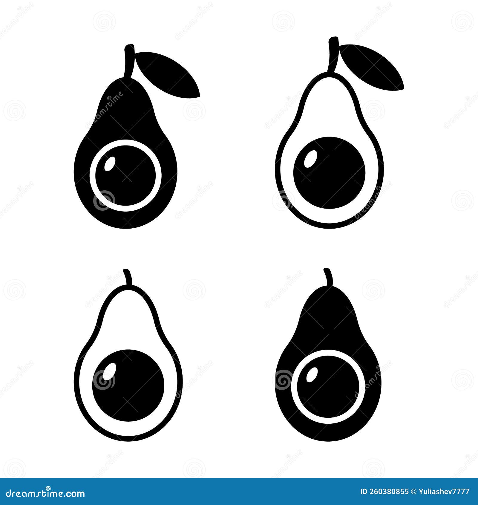 Avocado, vector stock vector. Illustration of icon, simple - 260380855