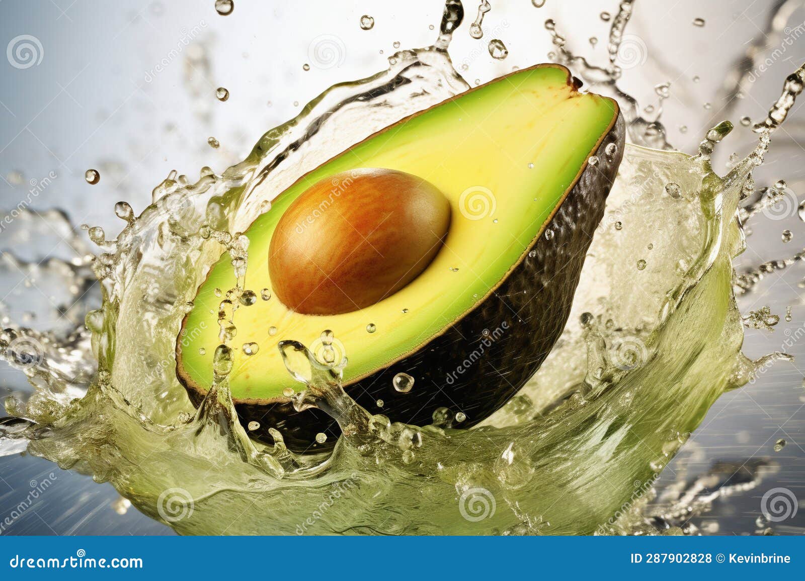 Avocado Water Splash stock illustration. Illustration of green - 287902828
