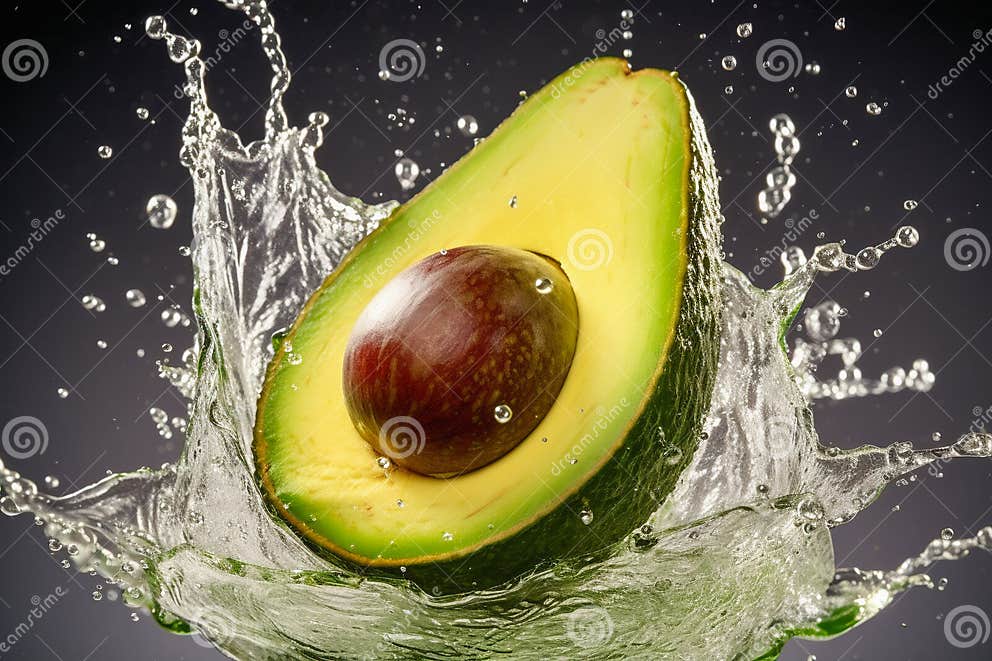 Avocado Water Splash stock image. Image of fresh, ingredient - 287902975