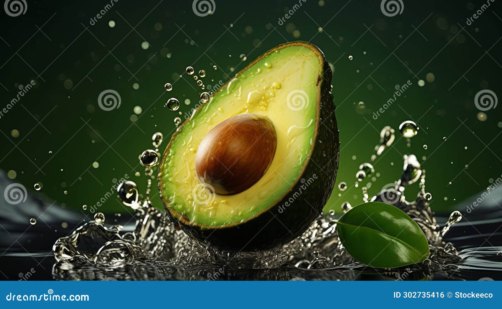 Avocado in Water with Splashing Effect - 32k Uhd Image Stock ...