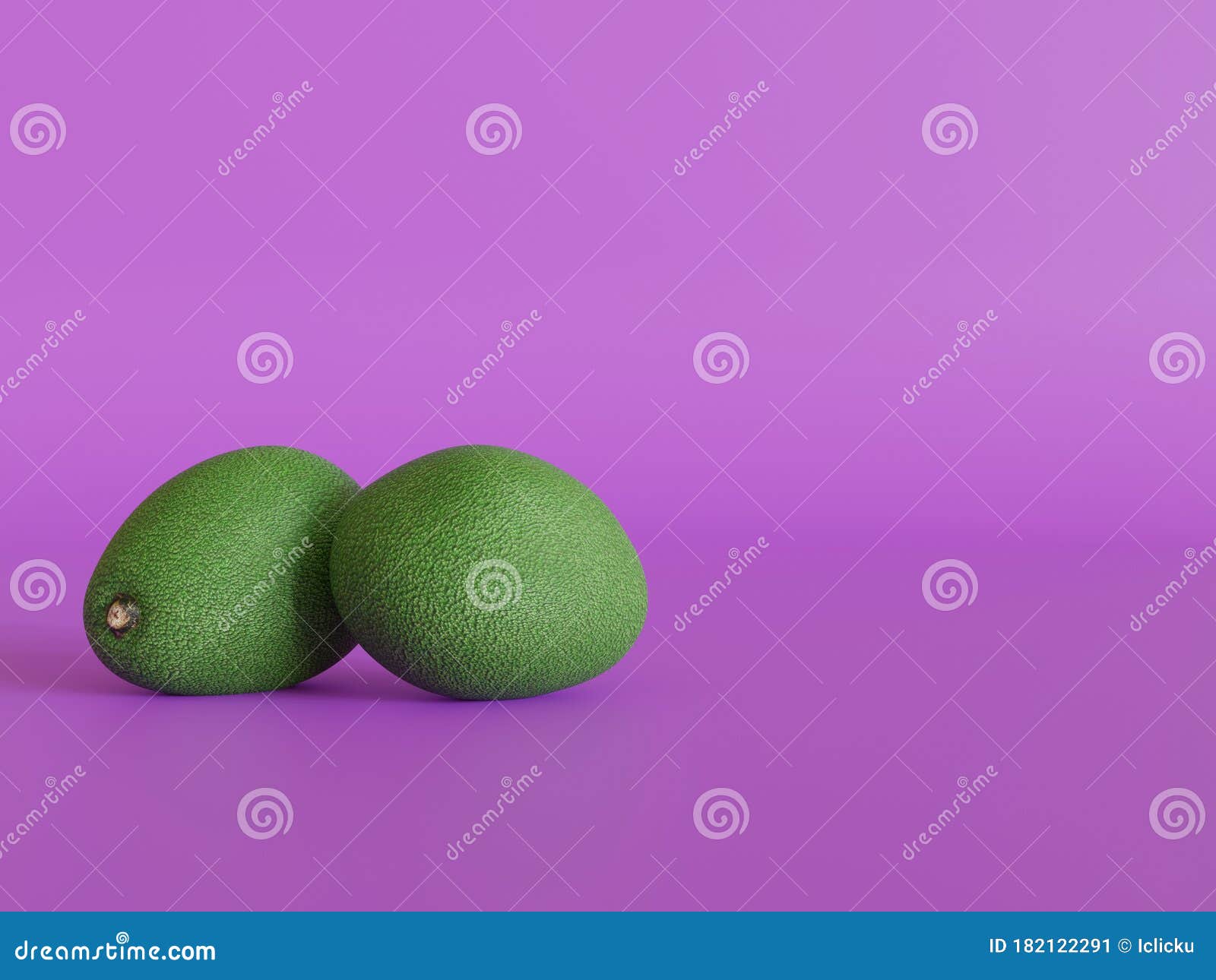 Avocados in Purple Background Studio Set Viewed from the Front Product ...