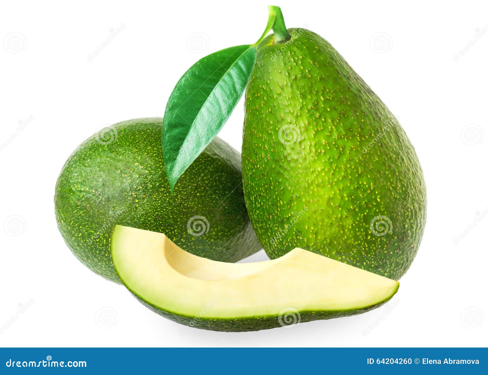 Avocados on a White Background Stock Photo - Image of avocado, ripe ...