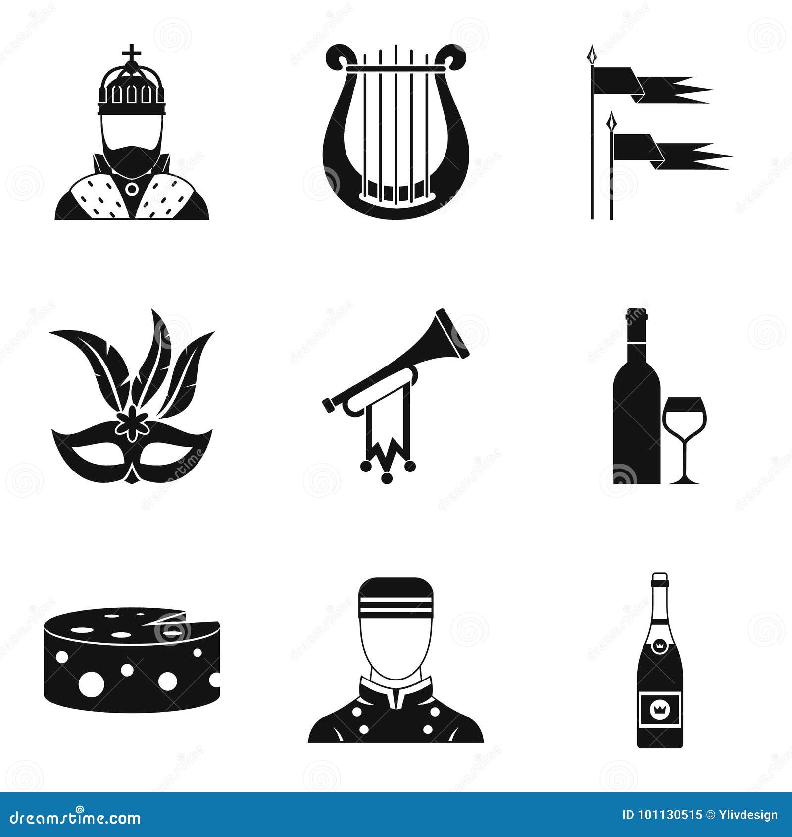 Avocation Icons Set, Simple Style Stock Vector - Illustration of ...