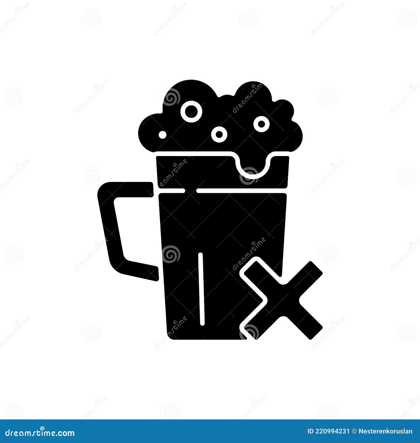 Avoid Alcohol Black Glyph Icon Stock Vector - Illustration of warning ...