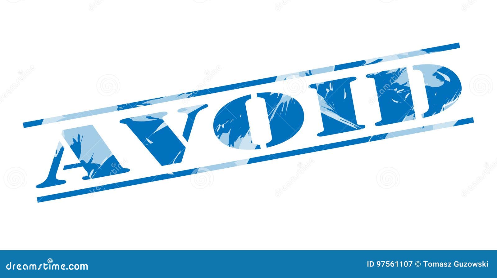 Avoid blue stamp stock illustration. Illustration of symbol - 97561107