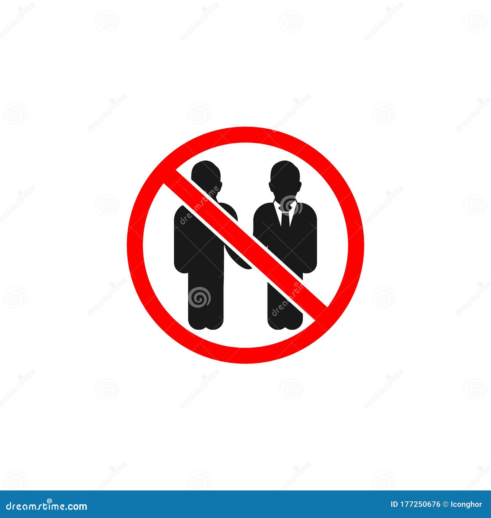 Avoid Connection, Contact Icon. Stock Vector - Illustration of shake ...