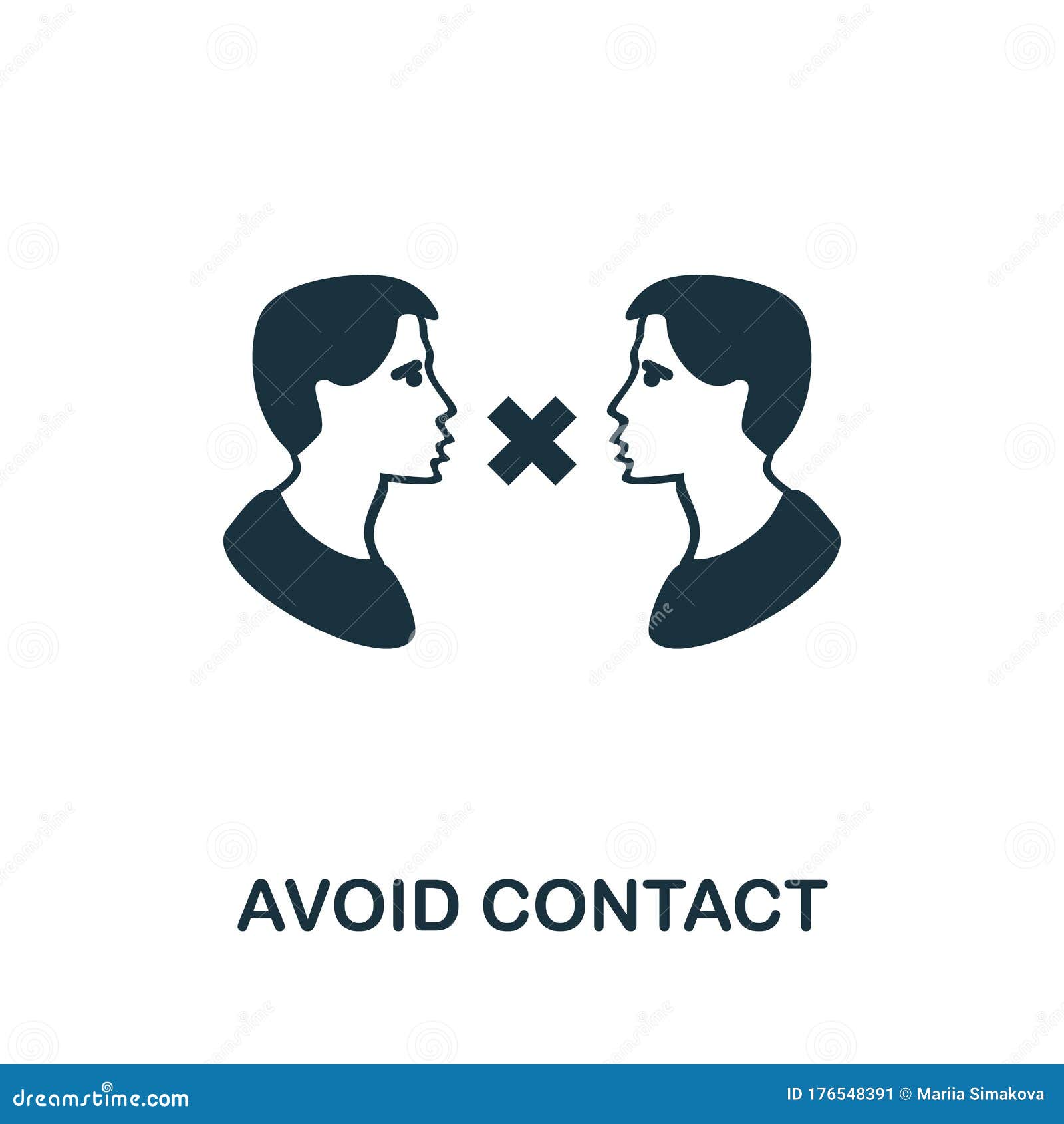 Avoid Contact Icon. Simple Illustration from Coronavirus Collection ...