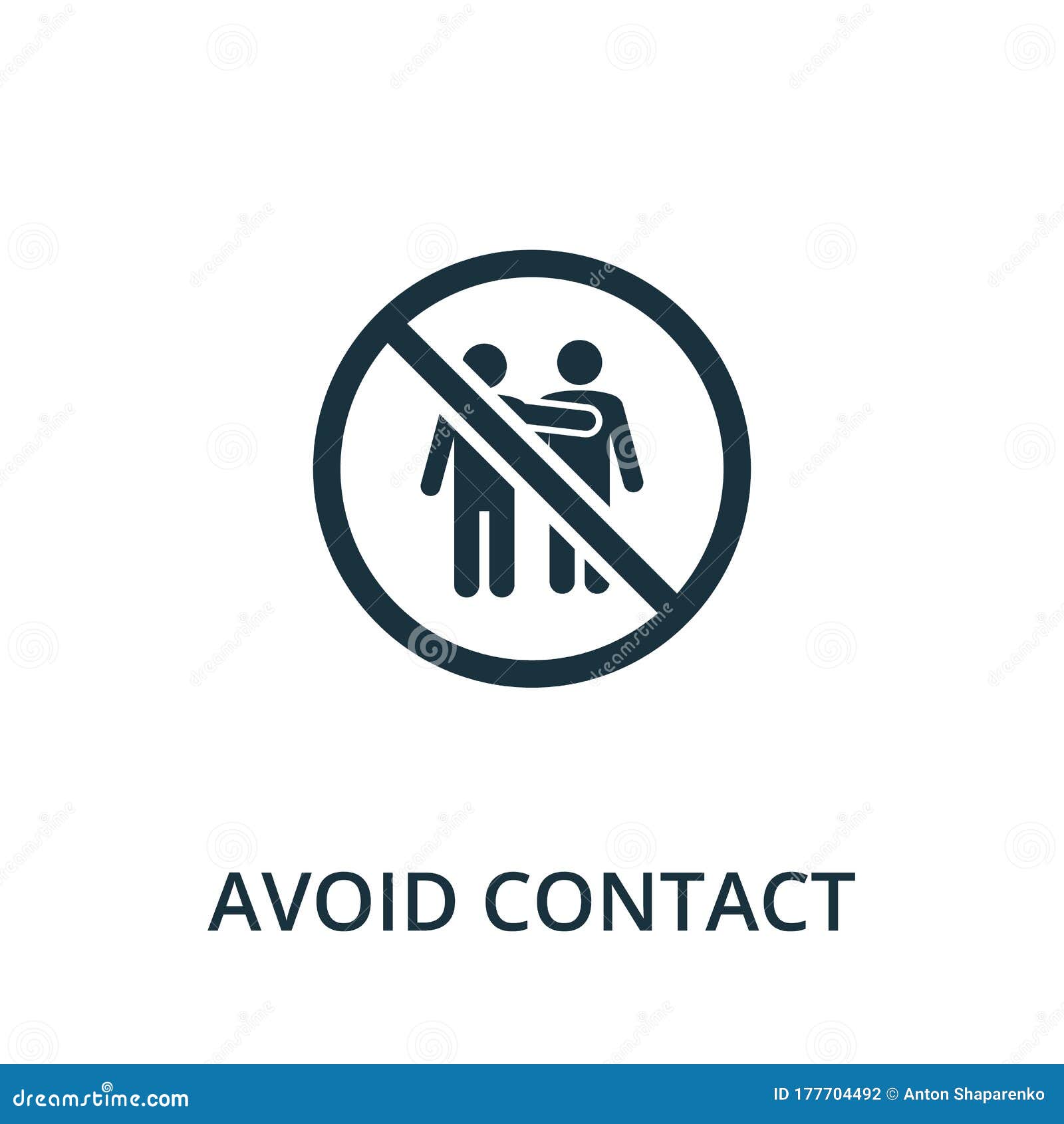 Avoid Contact Icon. Simple Illustration from Coronavirus Collection ...