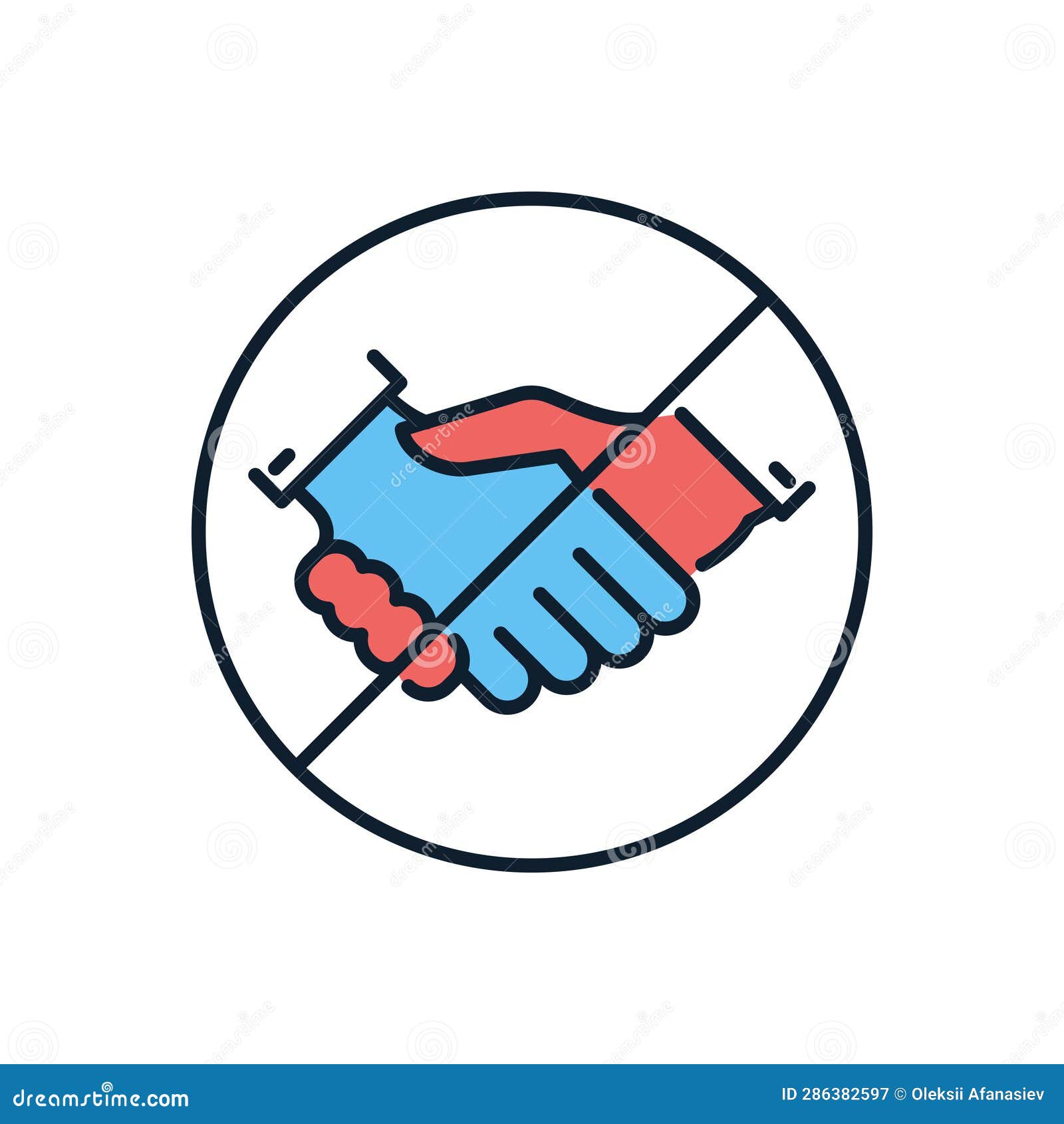 Avoid Contact Related Vector Icon Stock Vector - Illustration of vector ...