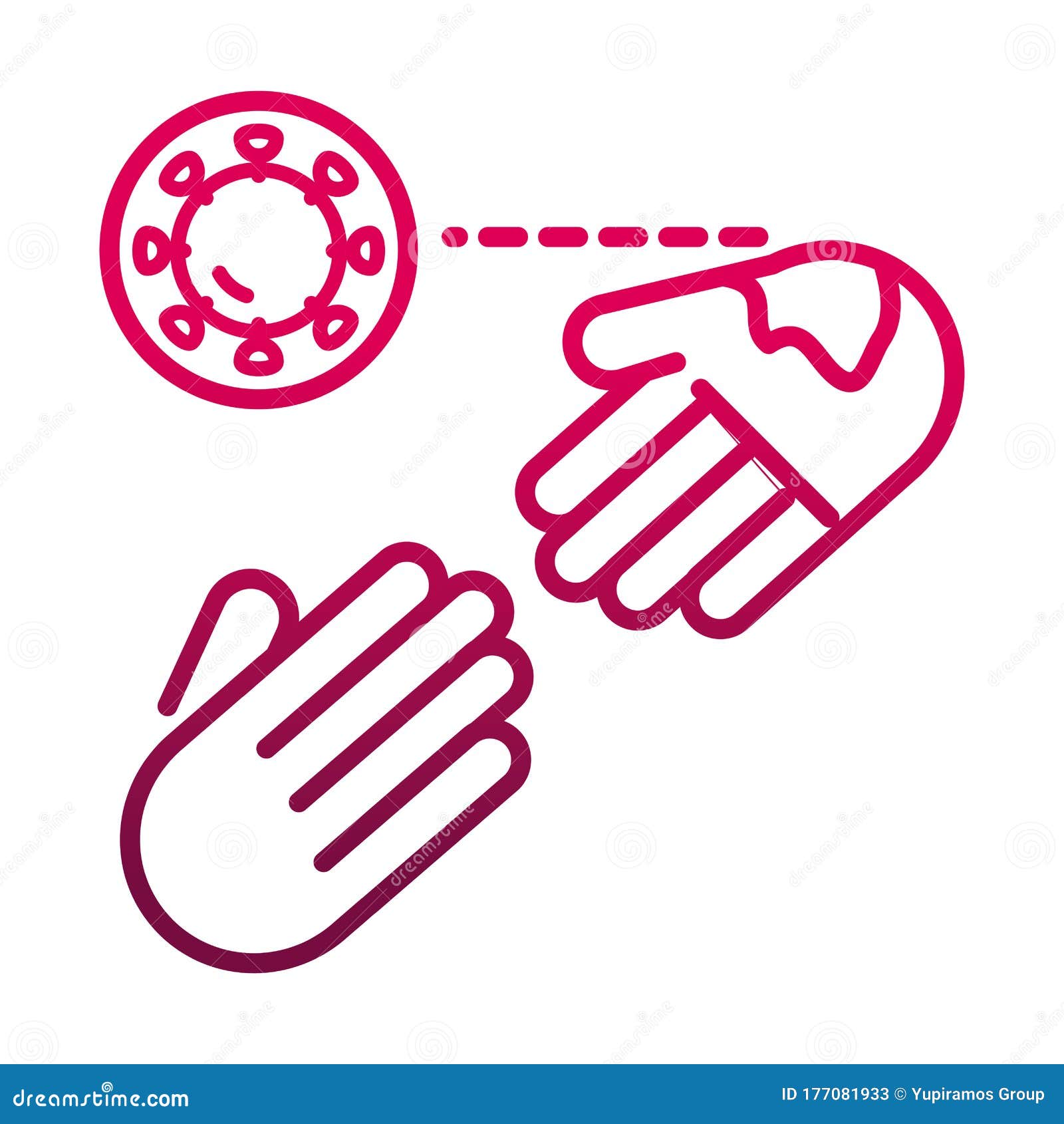 Avoid Contact Sick People Prevent Spread of Covid-19 Gradient Icon ...