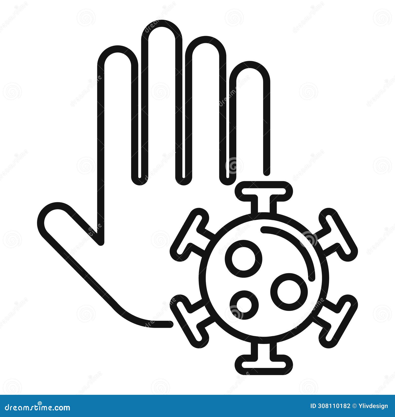 Avoid Contact Virus Icon Outline Vector. Person Health Care Stock ...