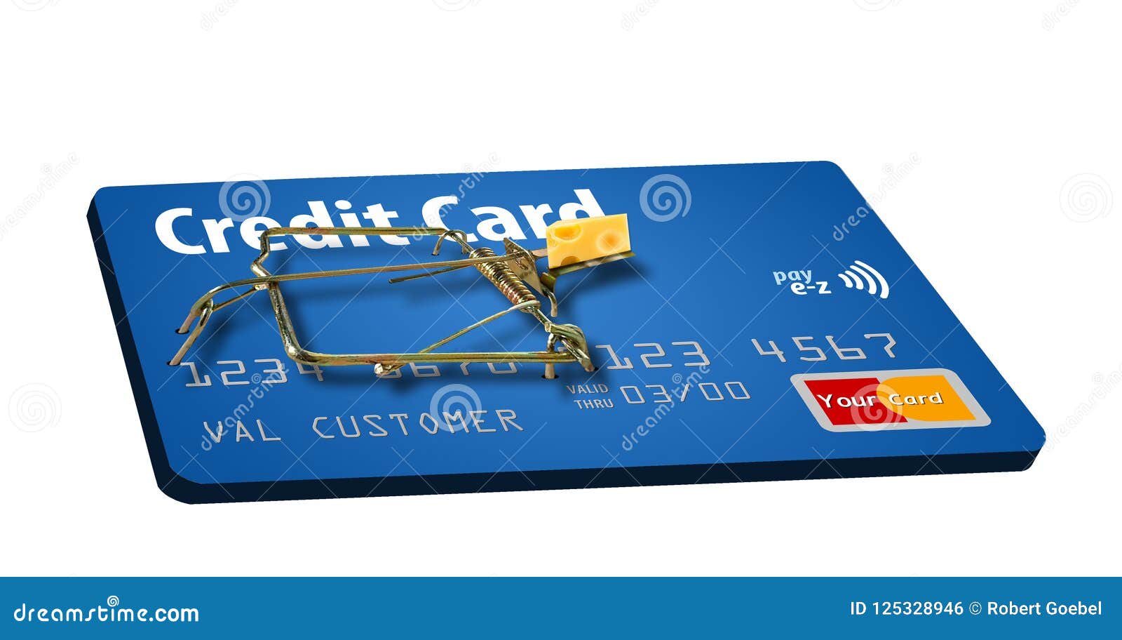 Avoid Credit Card Traps. a Baited Mousetrap Makes this Point. Stock ...
