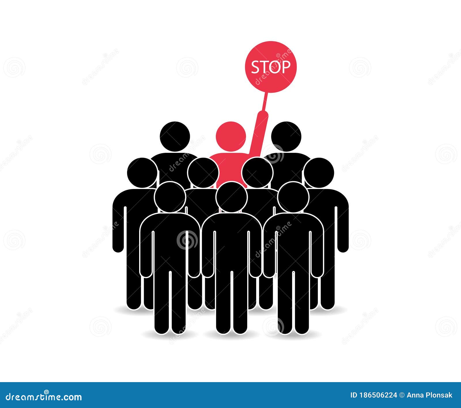 Avoid Crowd and Group of People. People Icons. Keep Save Distancing ...