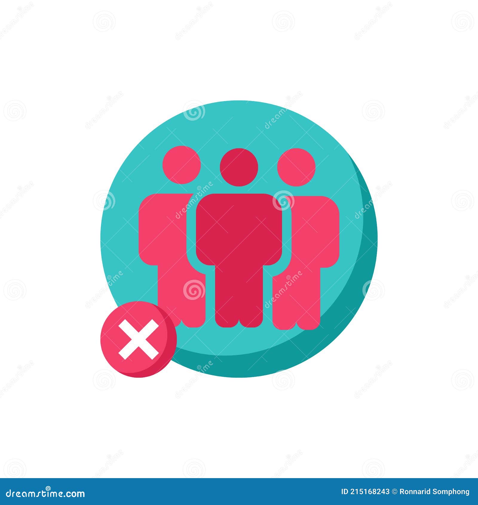 Avoid Crowd People Icon Vector Illustration Stock Vector - Illustration ...