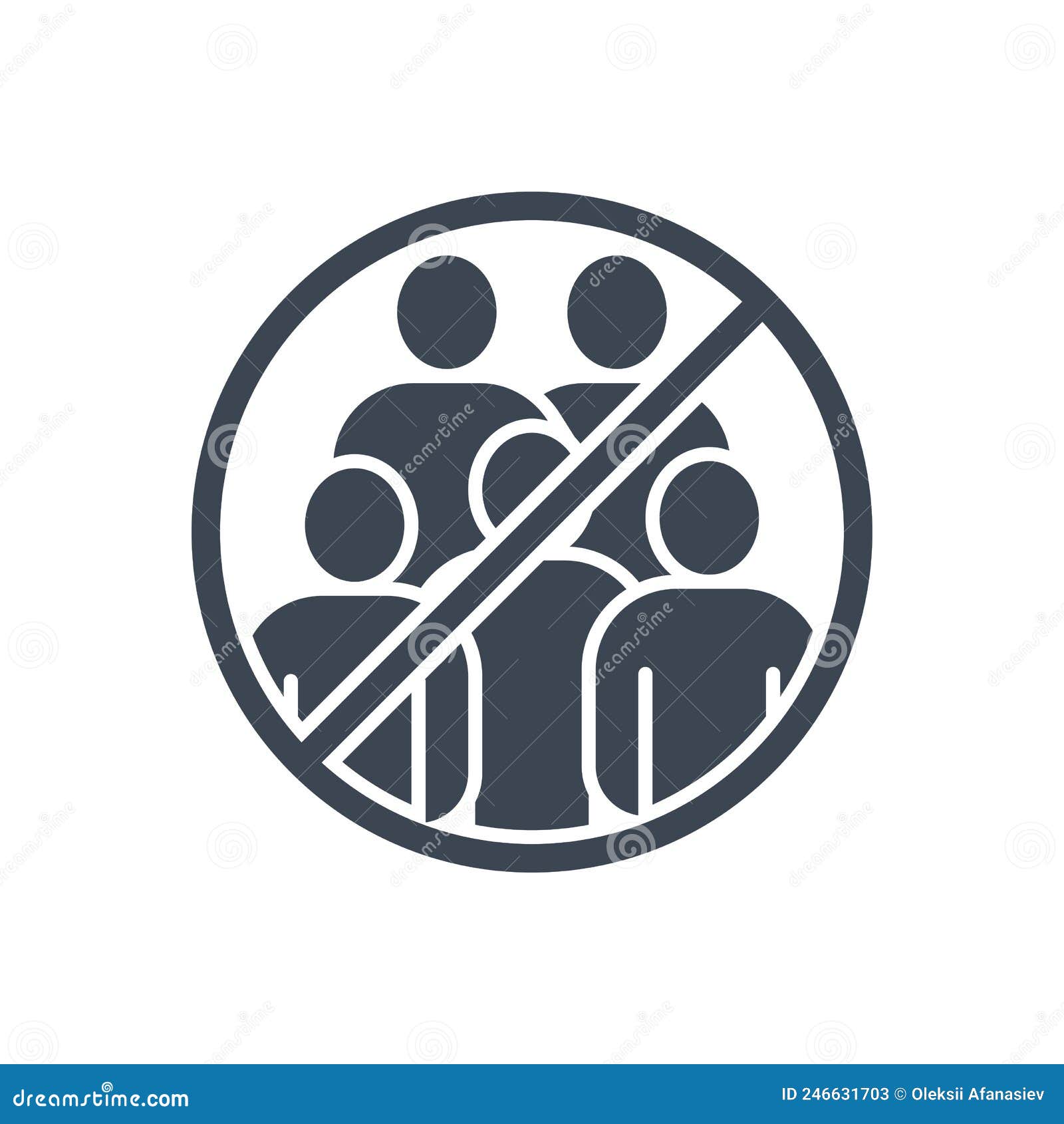 Avoid Crowded Places Related Vector Glyph Icon Stock Vector ...