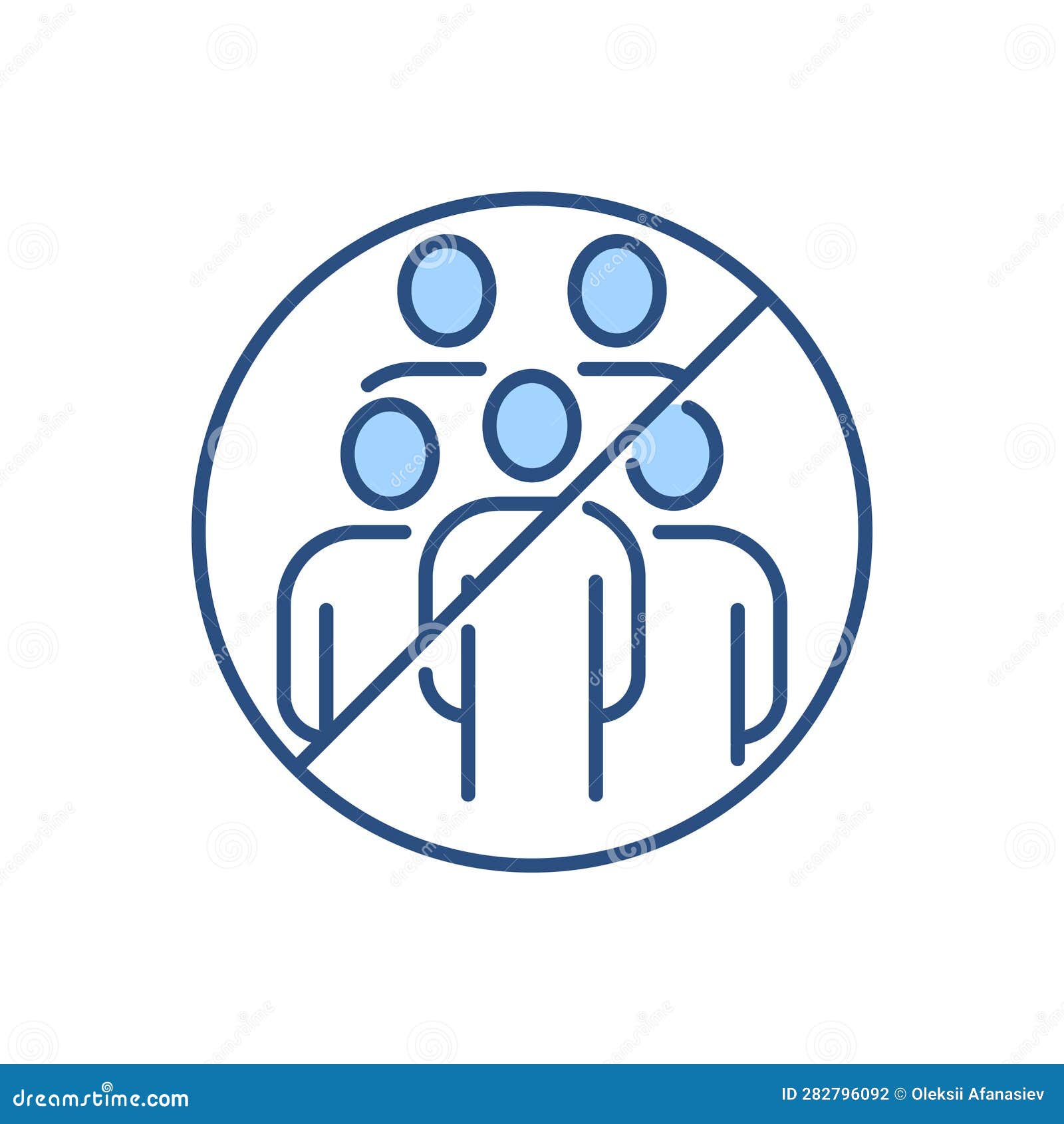 Avoid Crowded Places Related Vector Icon Stock Illustration ...