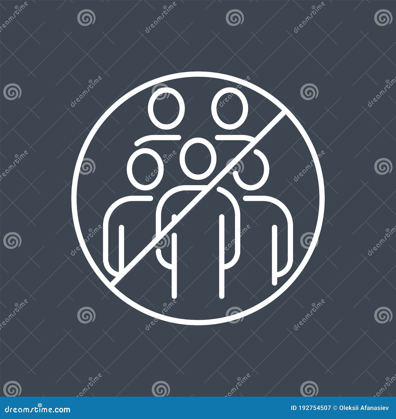 Avoid Crowded Places Related Vector Thin Line Icon. Stock Vector ...