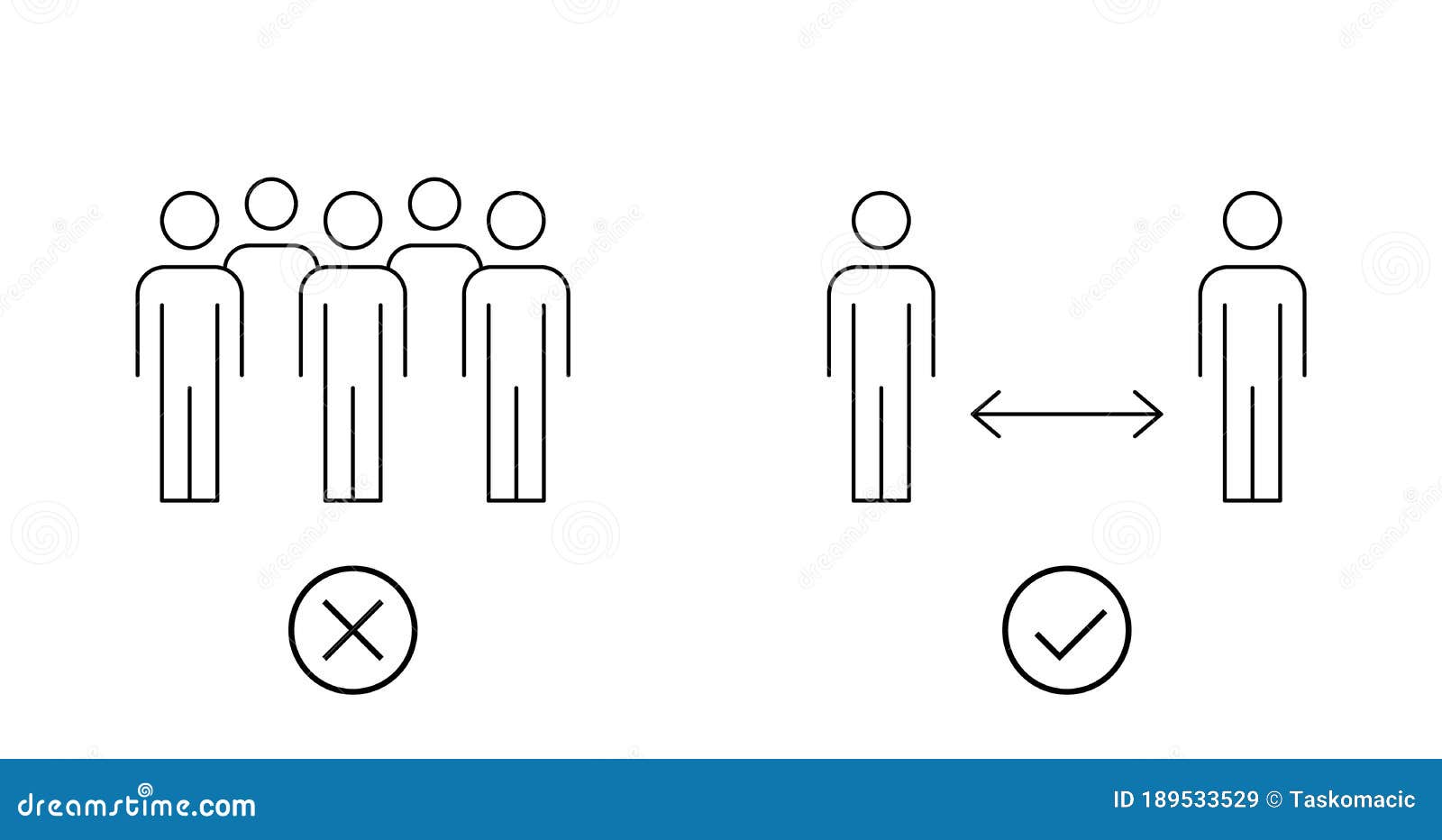 Avoid Crowding Sign. Keep a Distance. Coronavirus Safety Guidelines ...