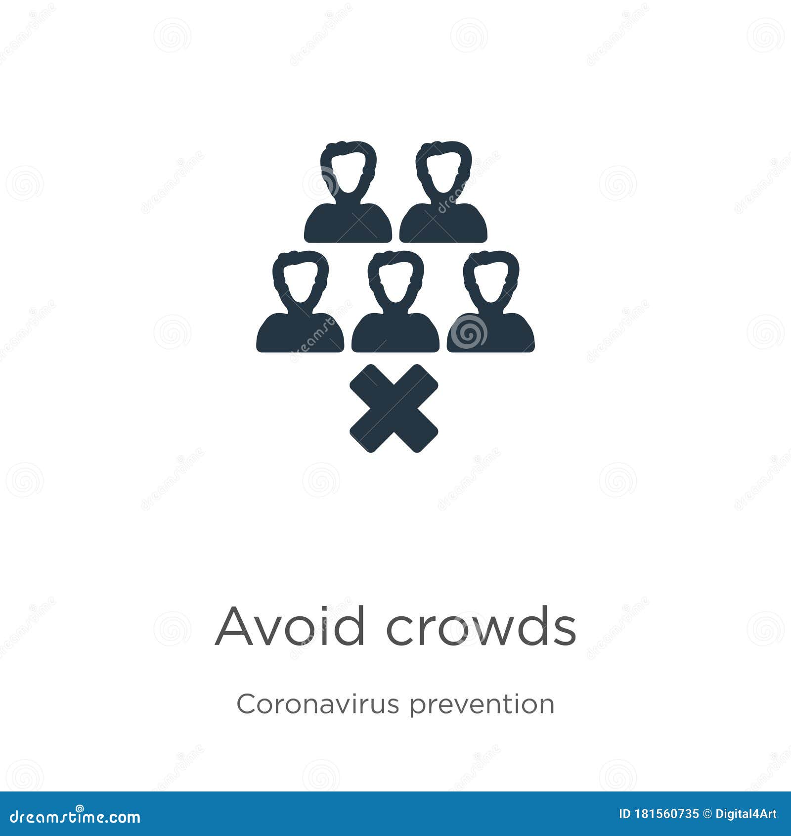 Avoid Crowds Icon Vector. Trendy Flat Avoid Crowds Icon from ...