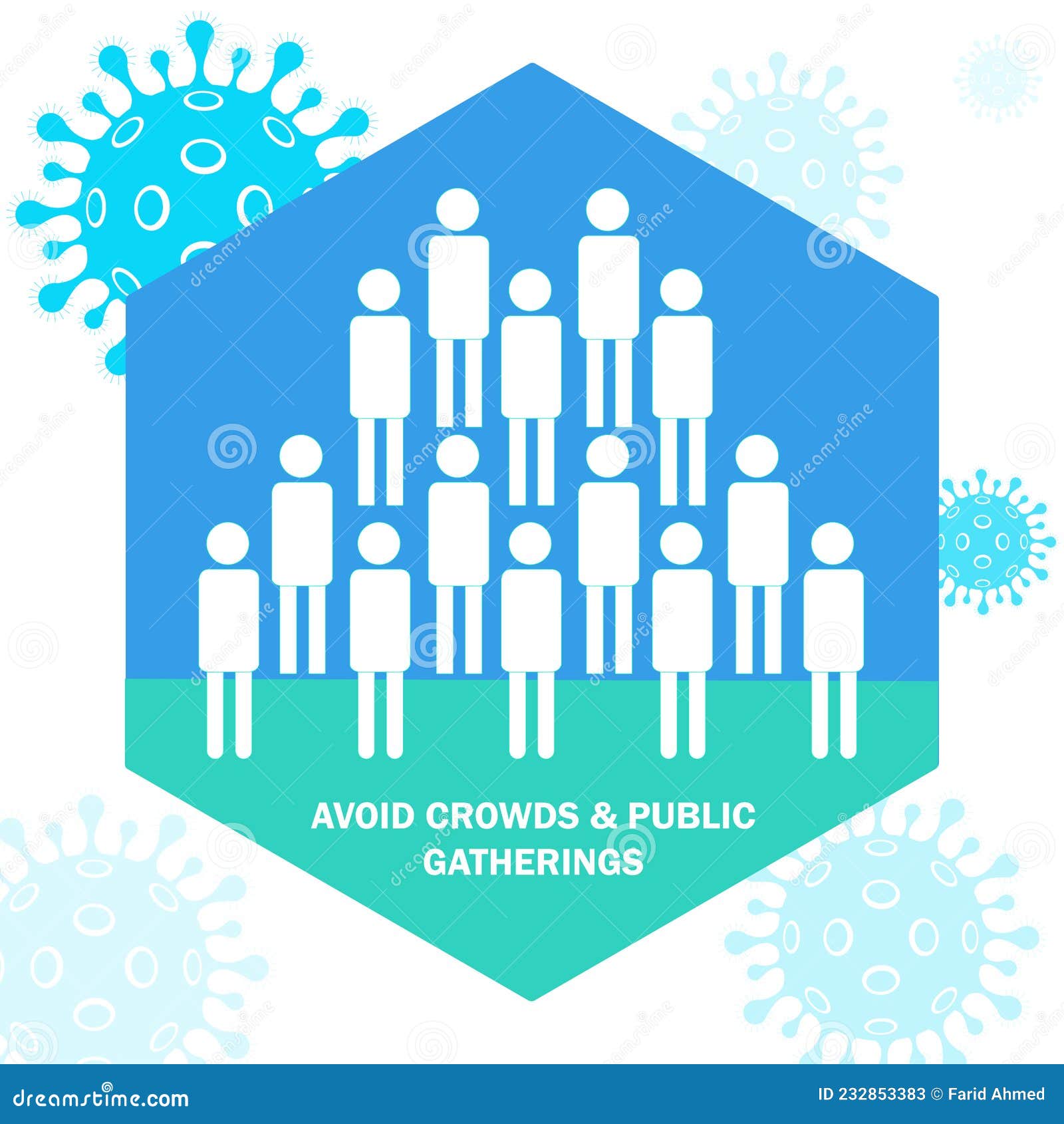 Avoid Crowds and Public Gatherings To Prevent Different Virus Stock ...