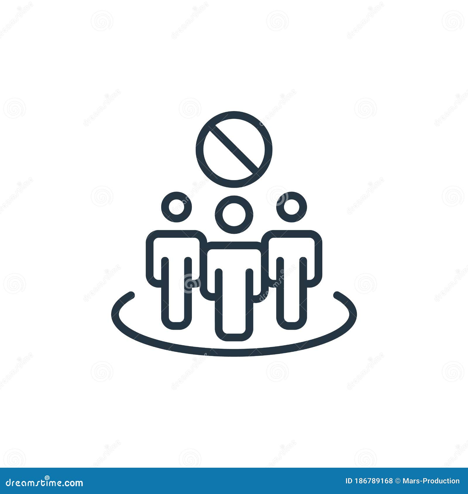 Avoid Crowds Vector Icon. Avoid Crowds Editable Stroke Stock Vector ...