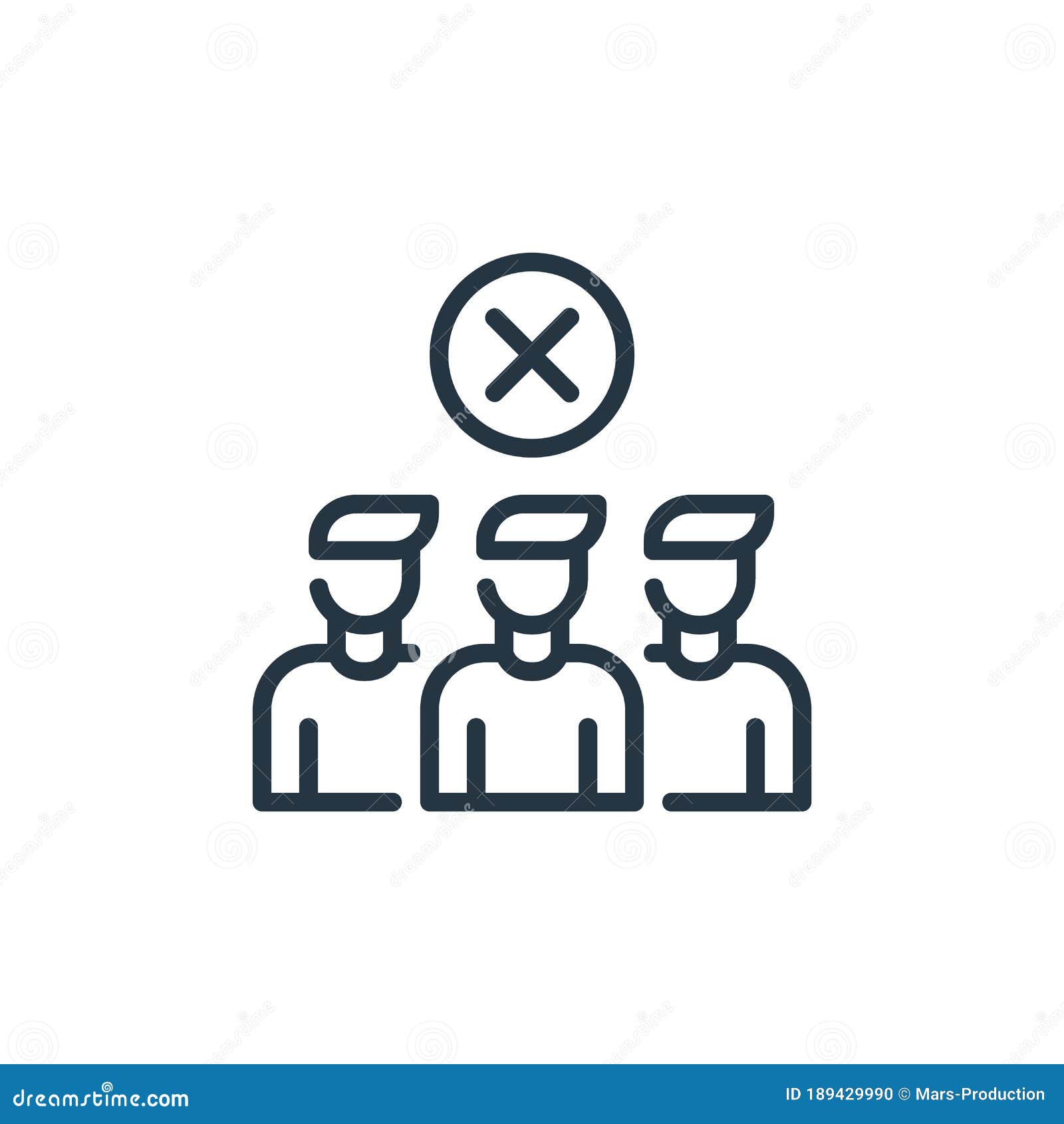 Avoid Crowds Vector Icon Isolated on White Background. Outline, Thin ...