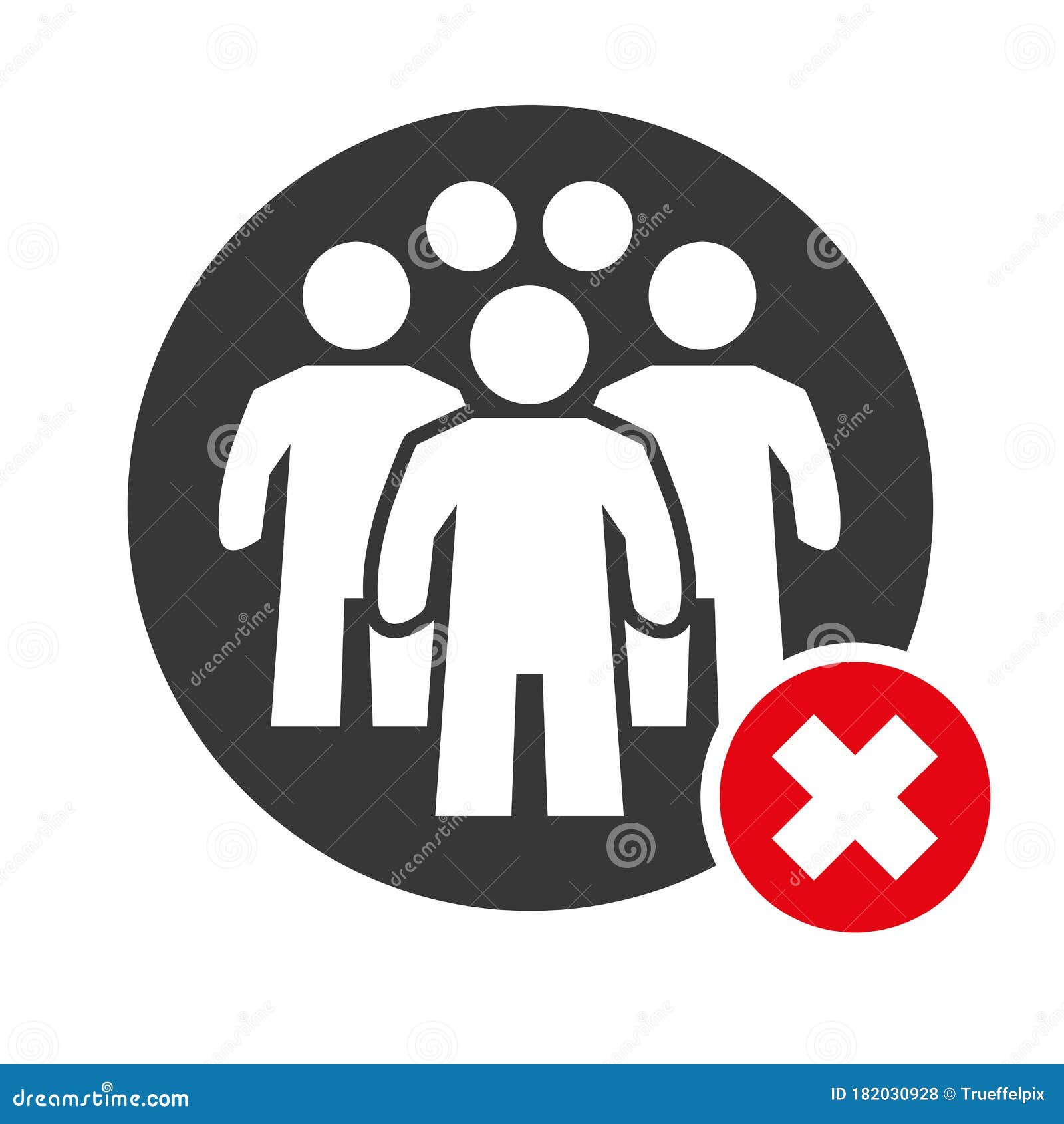 Avoid Crowds - Virus Prevention Banner Vector Icon Stock Vector ...