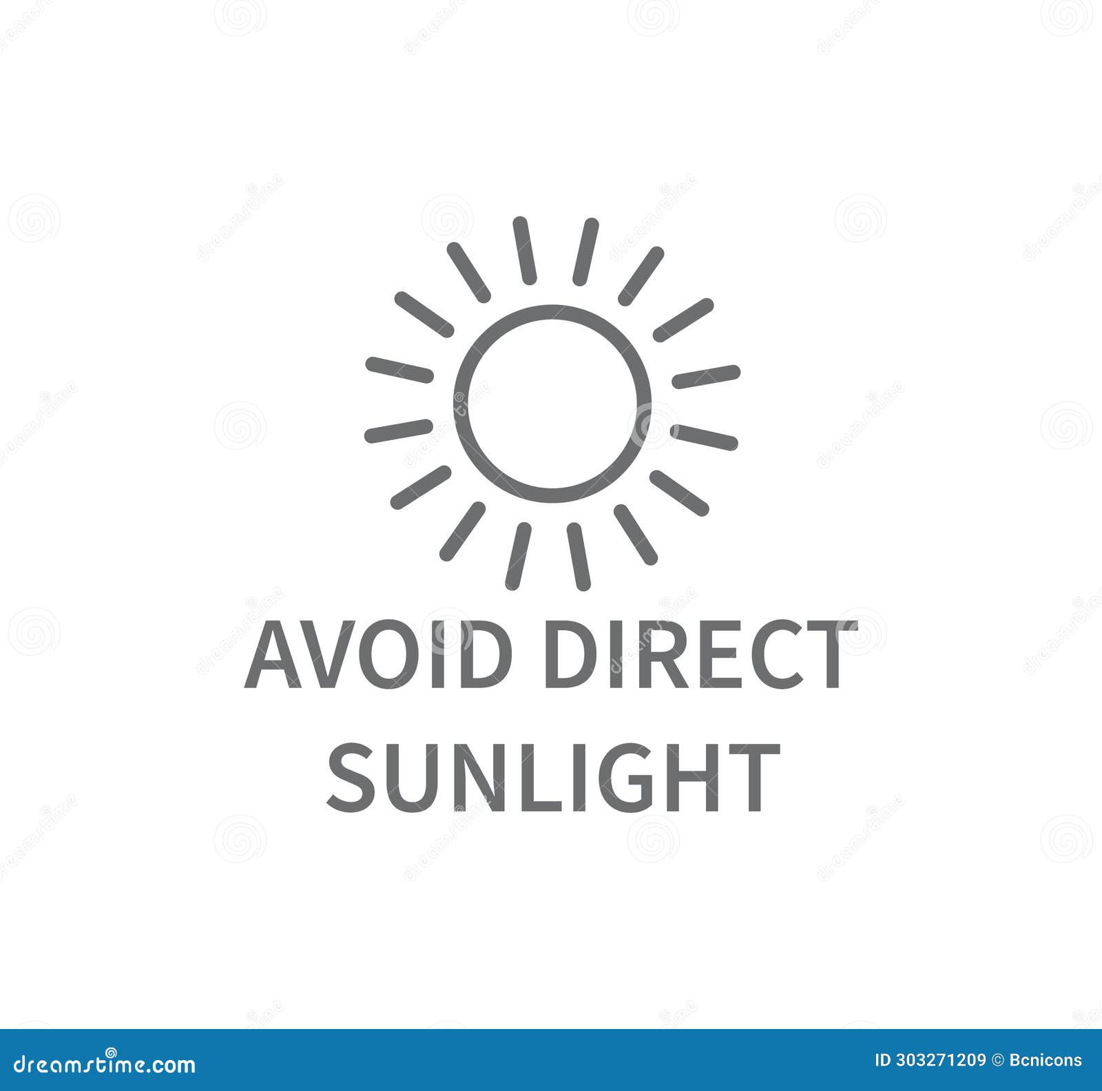 Avoid Direct Sunlight Cosmetics and Beauty Product Vector Line Icon ...