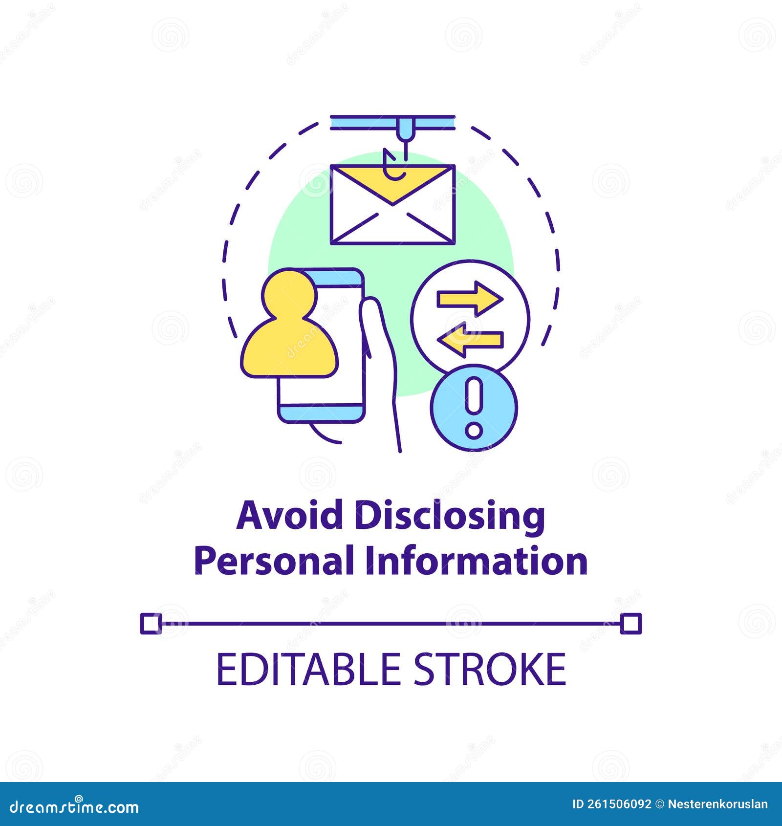 Avoid Disclosing Personal Information Concept Icon Stock Vector ... Avoid Disclosing Personal Information Concept Icon Stock Vector ...