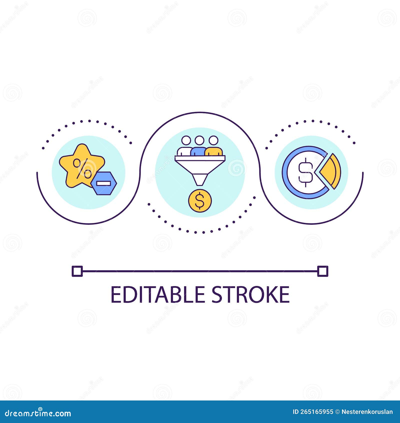 Avoid Discounts Loop Concept Icon Stock Illustration - Illustration of ...