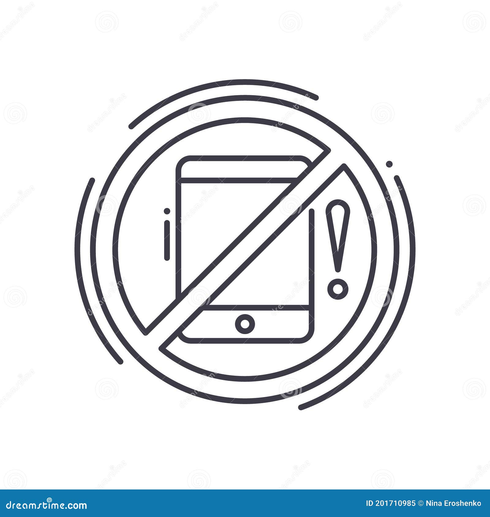 Avoid Distractions Line Icon, Outline Symbol, Vector Illustration ... Avoid Distractions Line Icon, Outline Symbol, Vector Illustration ...