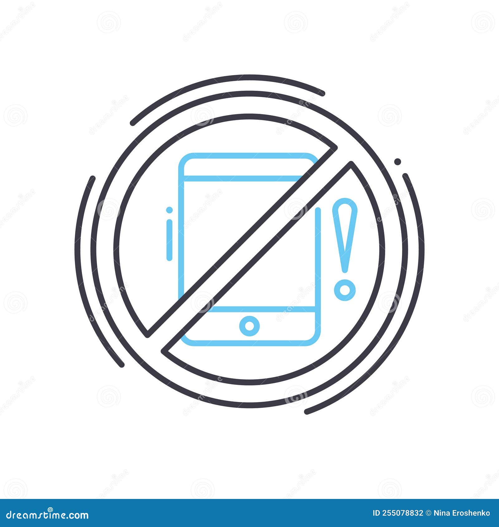 Avoid Distractions Line Icon, Outline Symbol, Vector Illustration ...