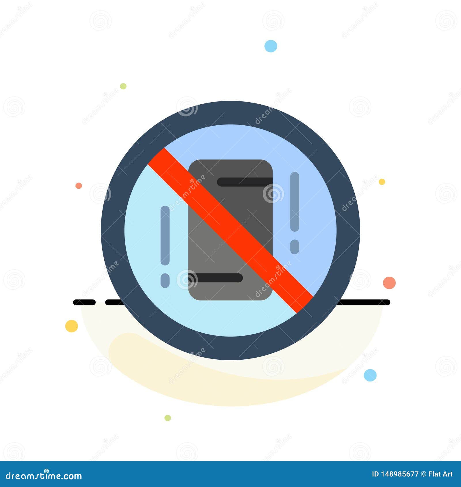 Avoid, Distractions, Mobile, Off, Phone Abstract Flat Color Icon ... Avoid, Distractions, Mobile, Off, Phone Abstract Flat Color Icon ...