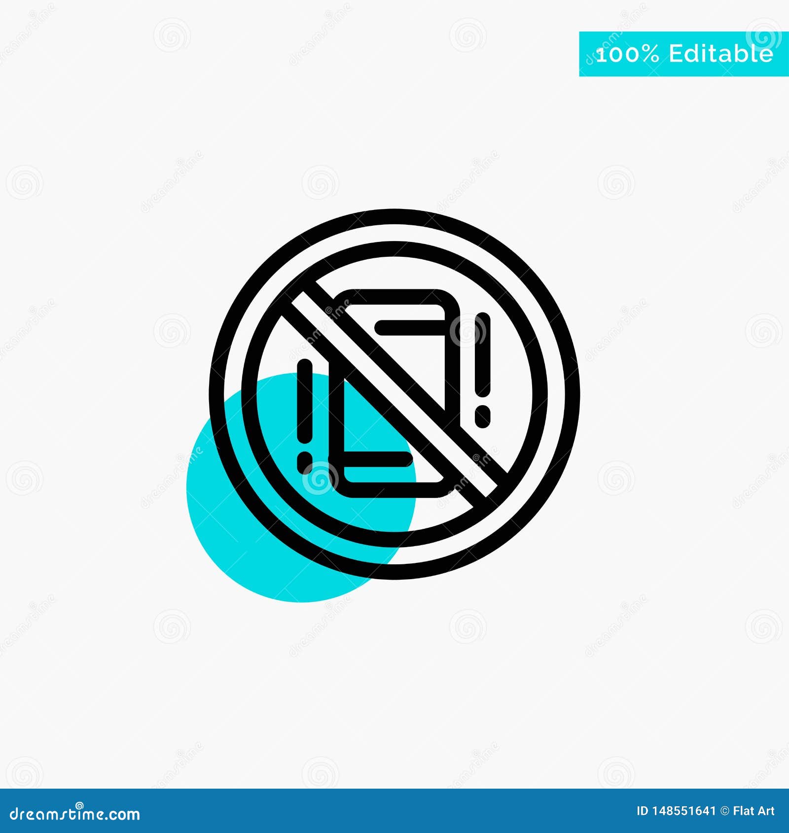 Avoid, Distractions, Mobile, Off, Phone Turquoise Highlight Circle ...
