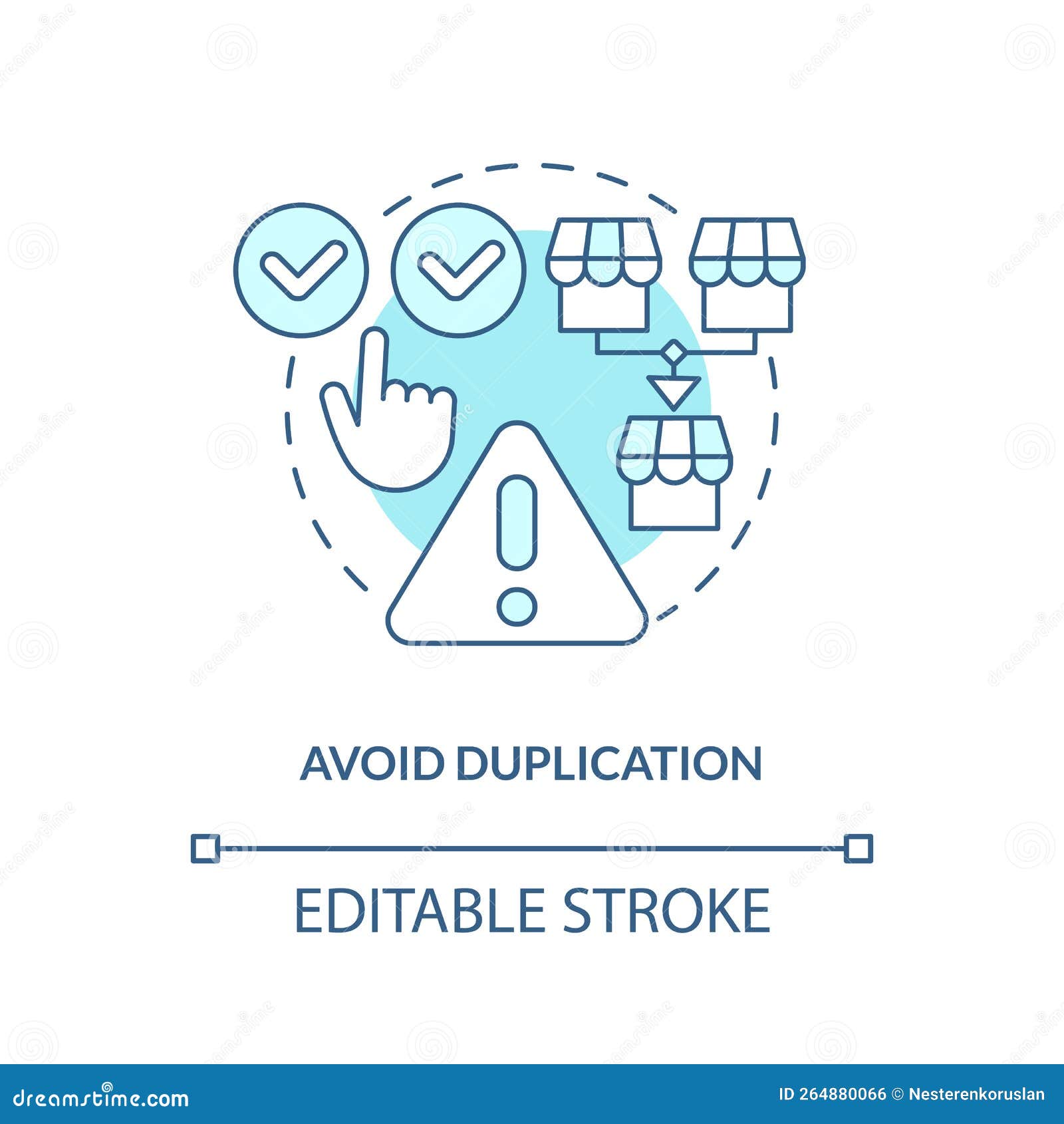 Avoid Duplication Blue Gradient Concept Icon Vector Illustration ...