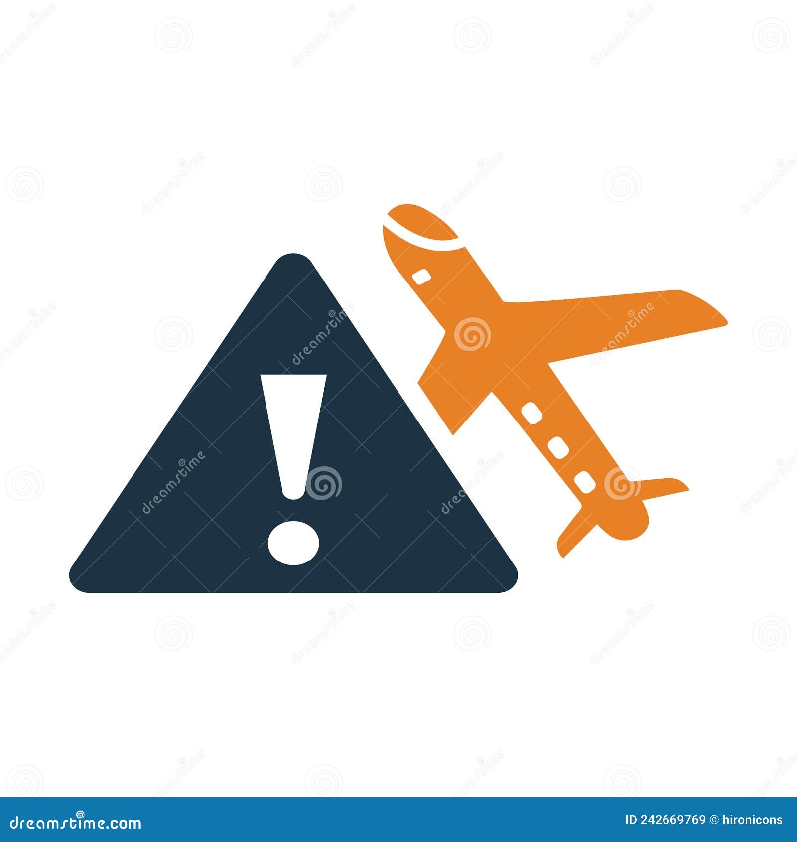 Avoid, Flight Ban Icon. Simple Editable Vector Graphics Stock ...