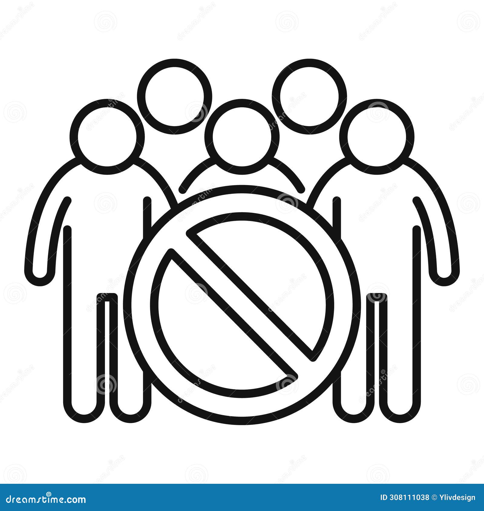 Avoid Group of People Icon Outline Vector. Social Distance Virus Stock ...