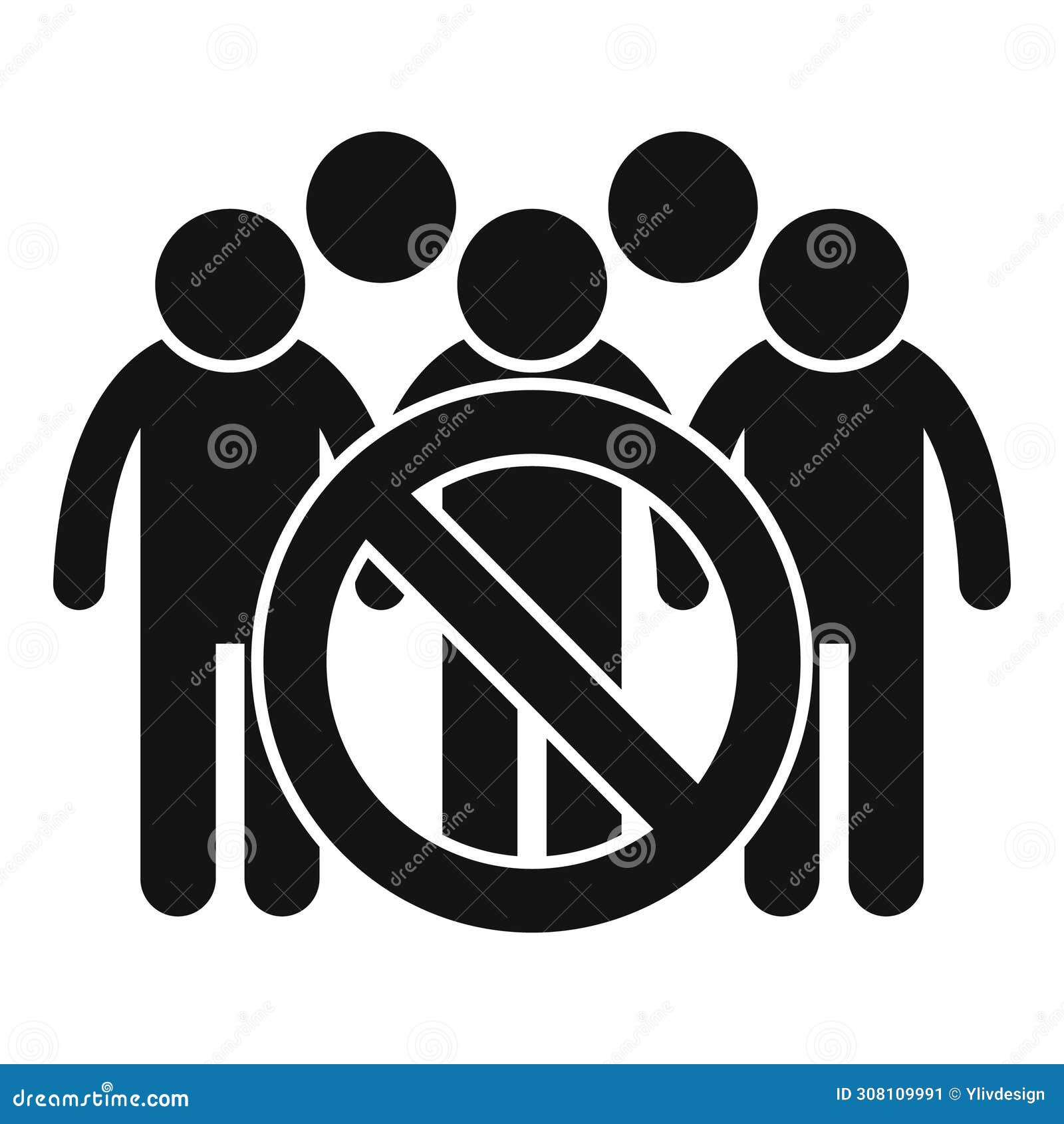 Avoid Group of People Icon Simple Vector. Social Distance Virus Stock ...