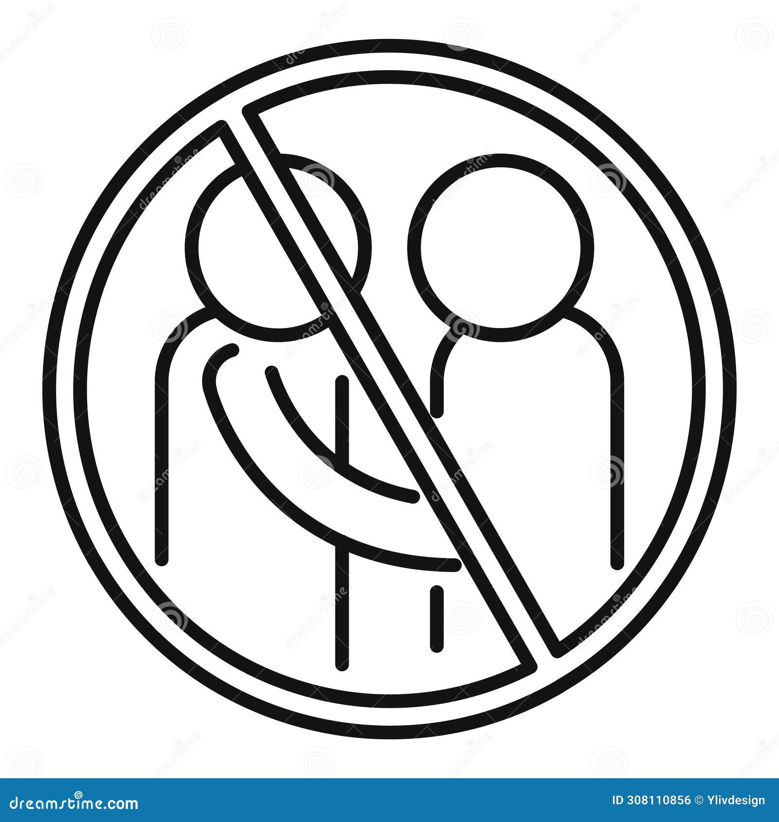 Avoid Group Person Shake Icon Outline Vector. Gesture Crowd Stock ...