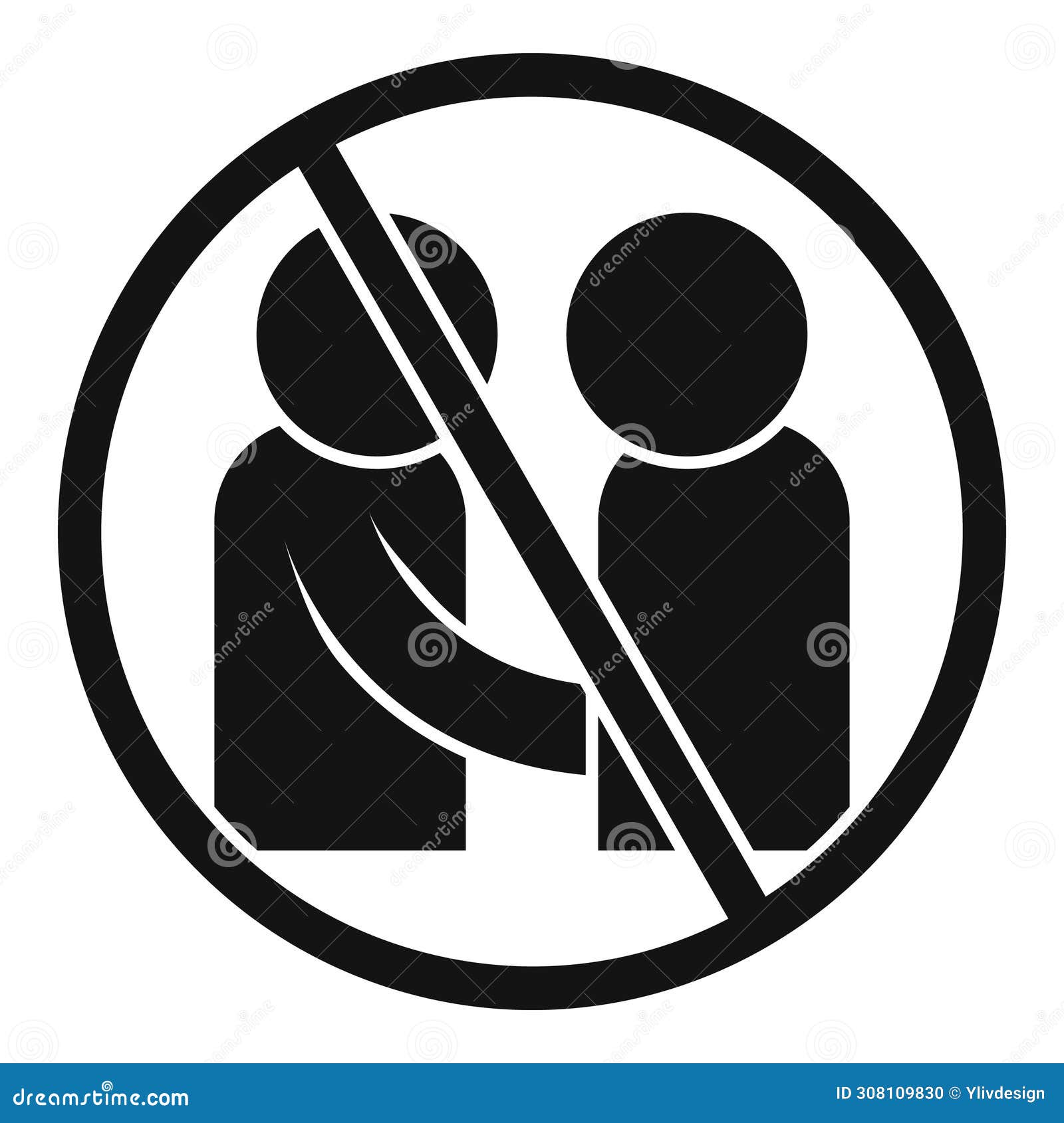 Avoid Group Person Shake Icon Simple Vector. Gesture Crowd Stock ...