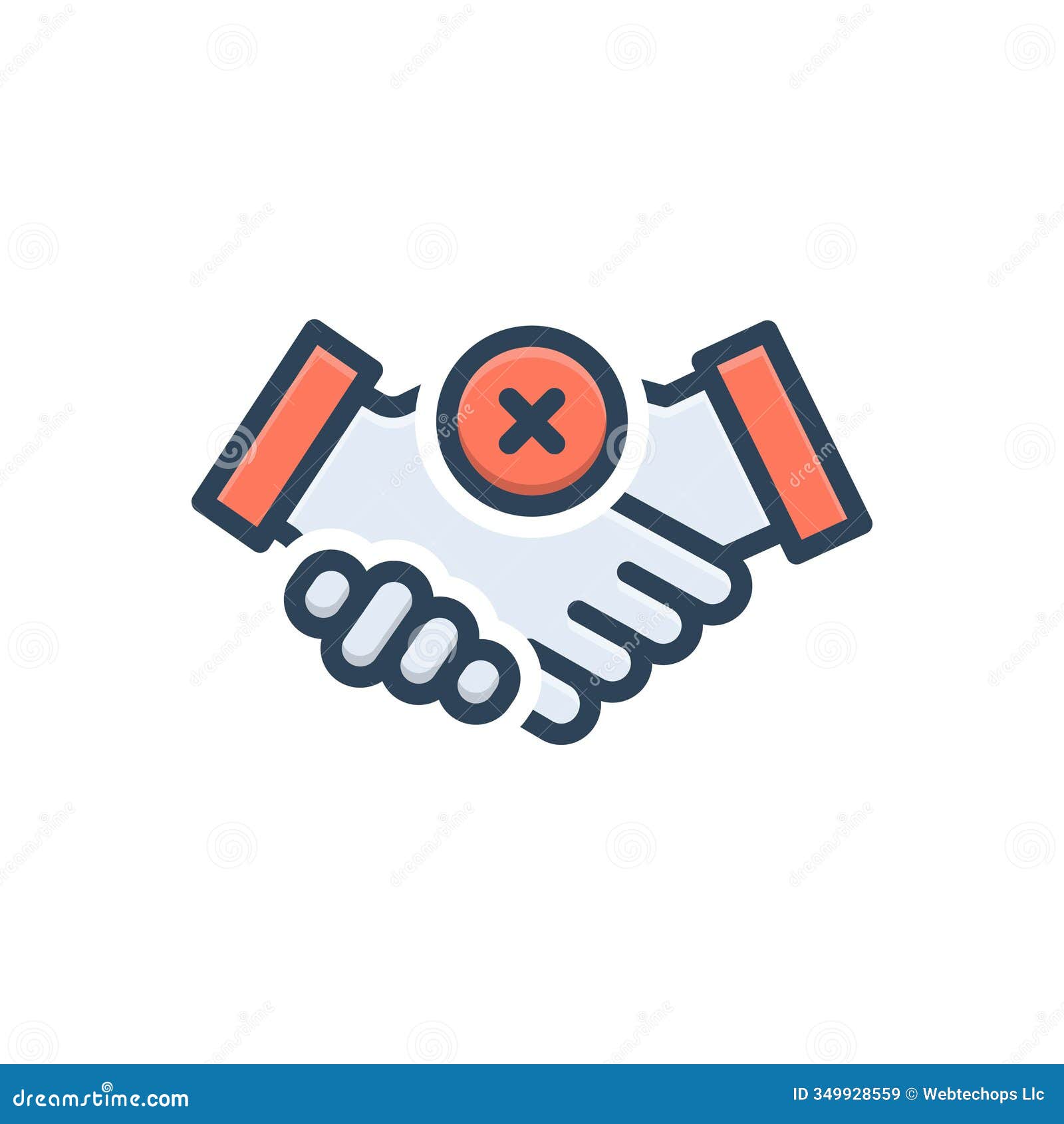 Color Illustration Icon for Avoid Handshake, Prevention and Attention ...