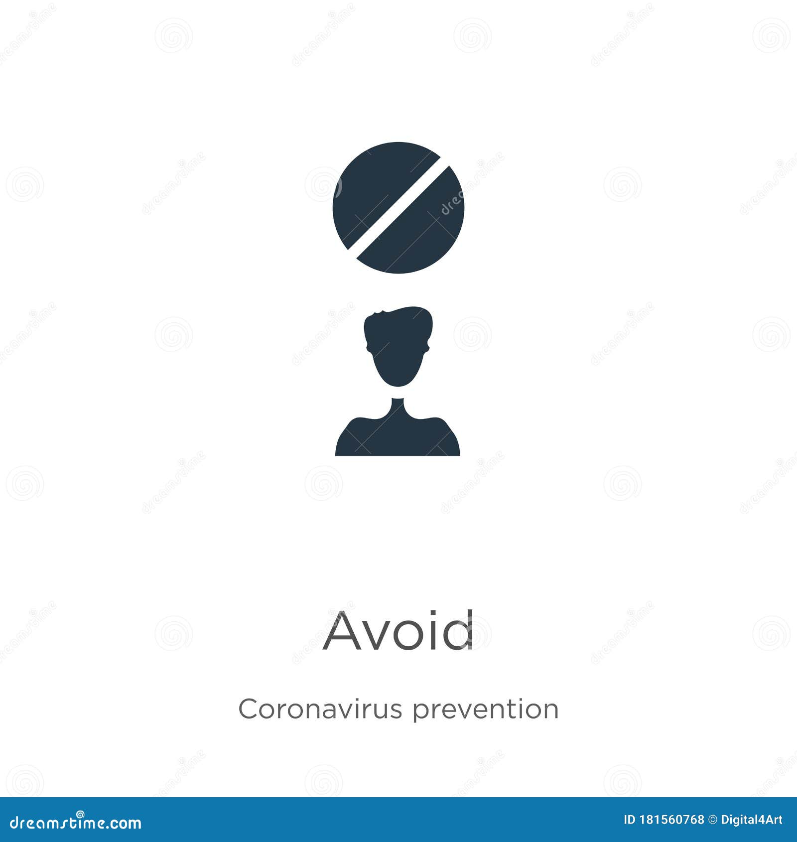 Avoid Icon Vector. Trendy Flat Avoid Icon from Coronavirus Prevention ...