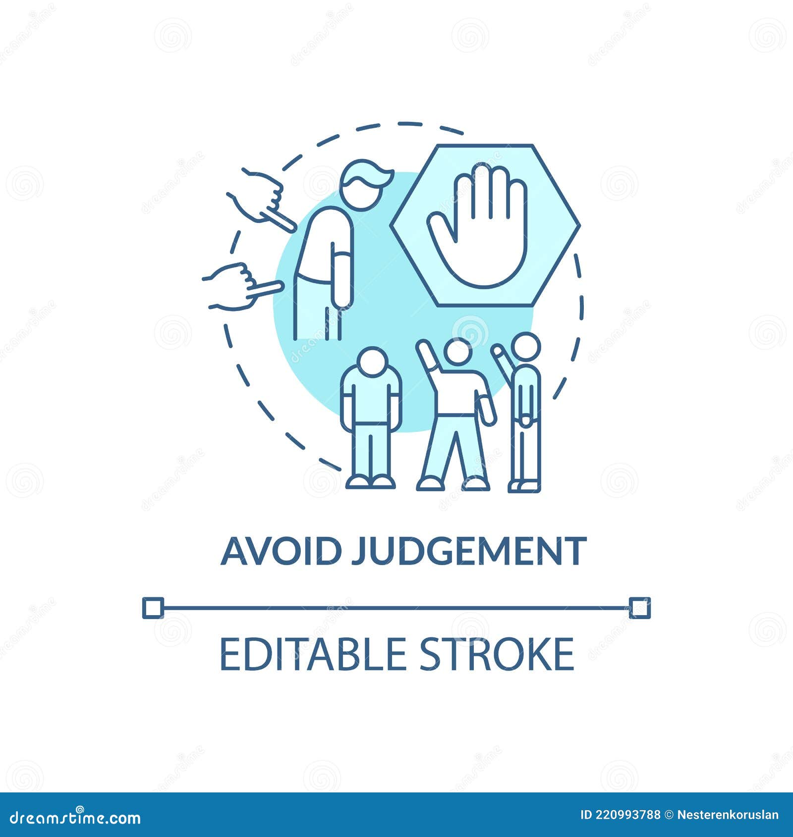 Avoid Judgment Concept Icon Vector Illustration | CartoonDealer.com ...