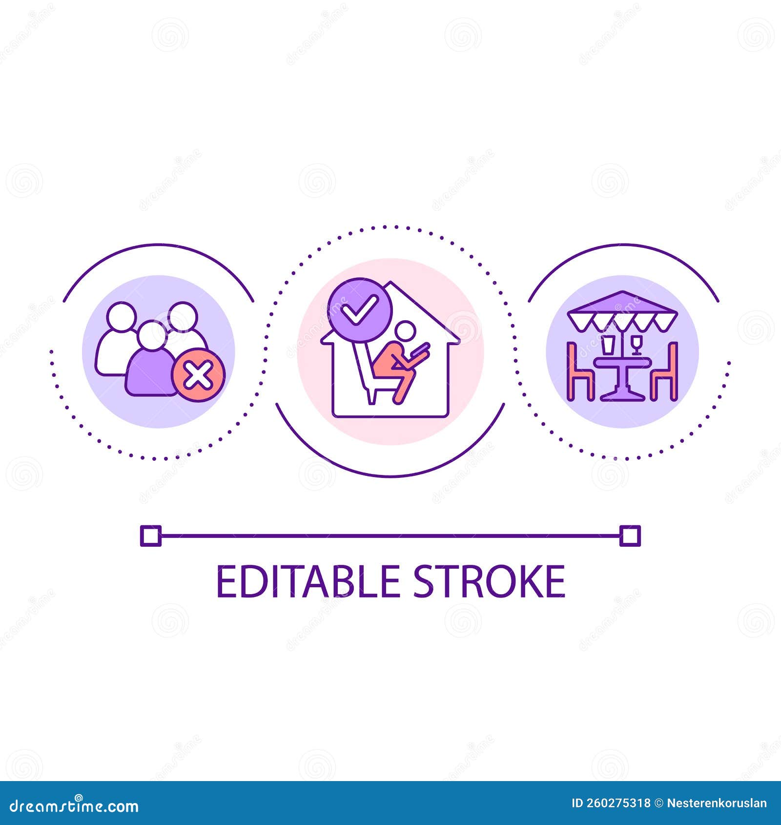 Avoid Learning in Social Place Loop Concept Icon Stock Vector ...