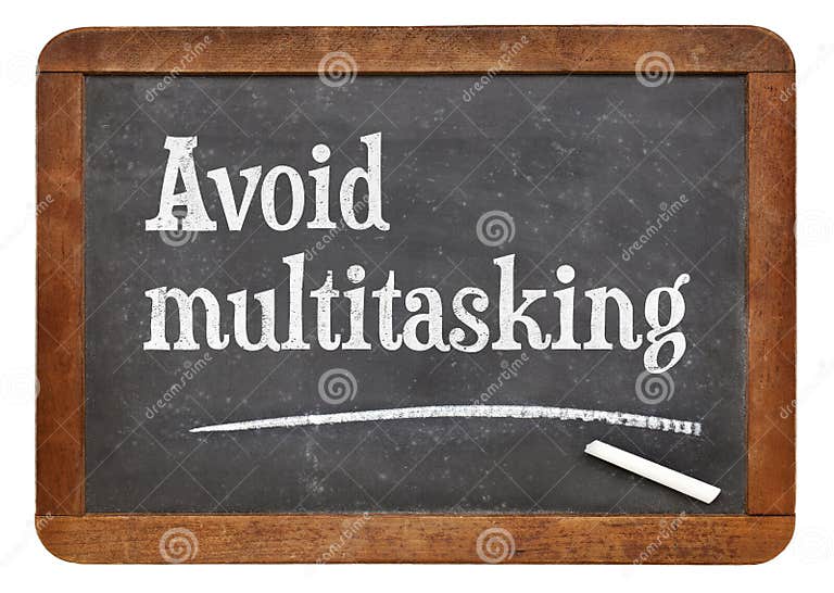 Avoid multitasking advice stock image. Image of efficiency - 51503945