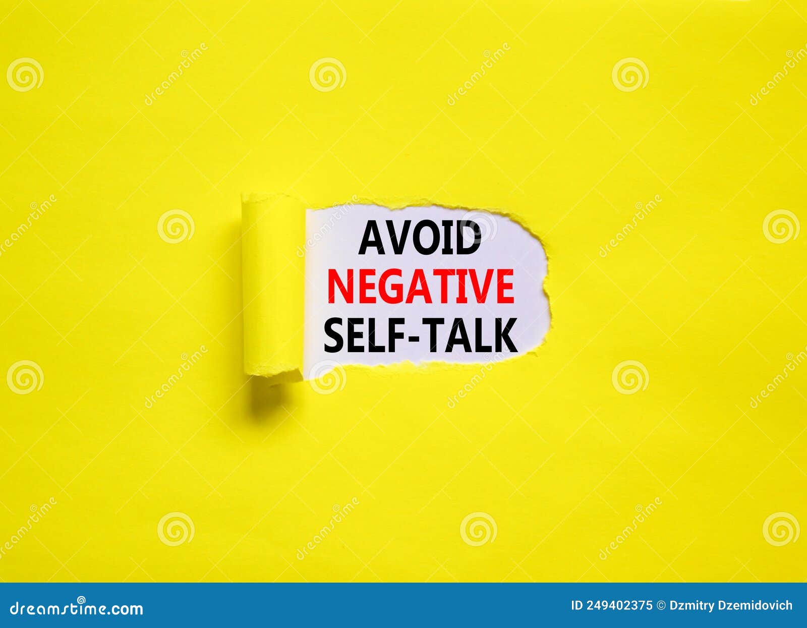 Avoid Negative Self-talk Symbol. Concept Words Avoid Negative Self-talk ...