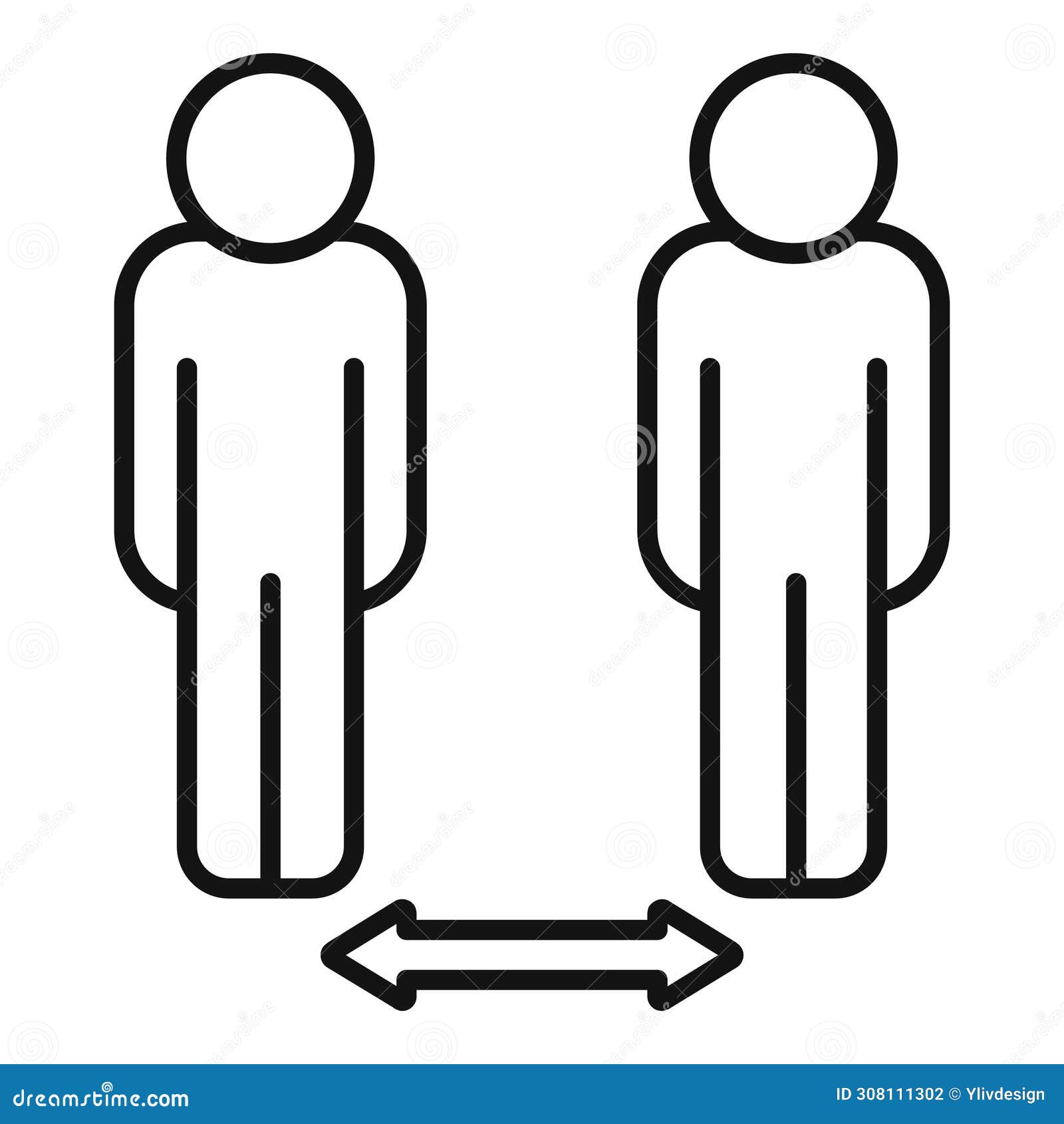 Avoid Person Contact Icon Outline Vector. Door Surface Stock ...