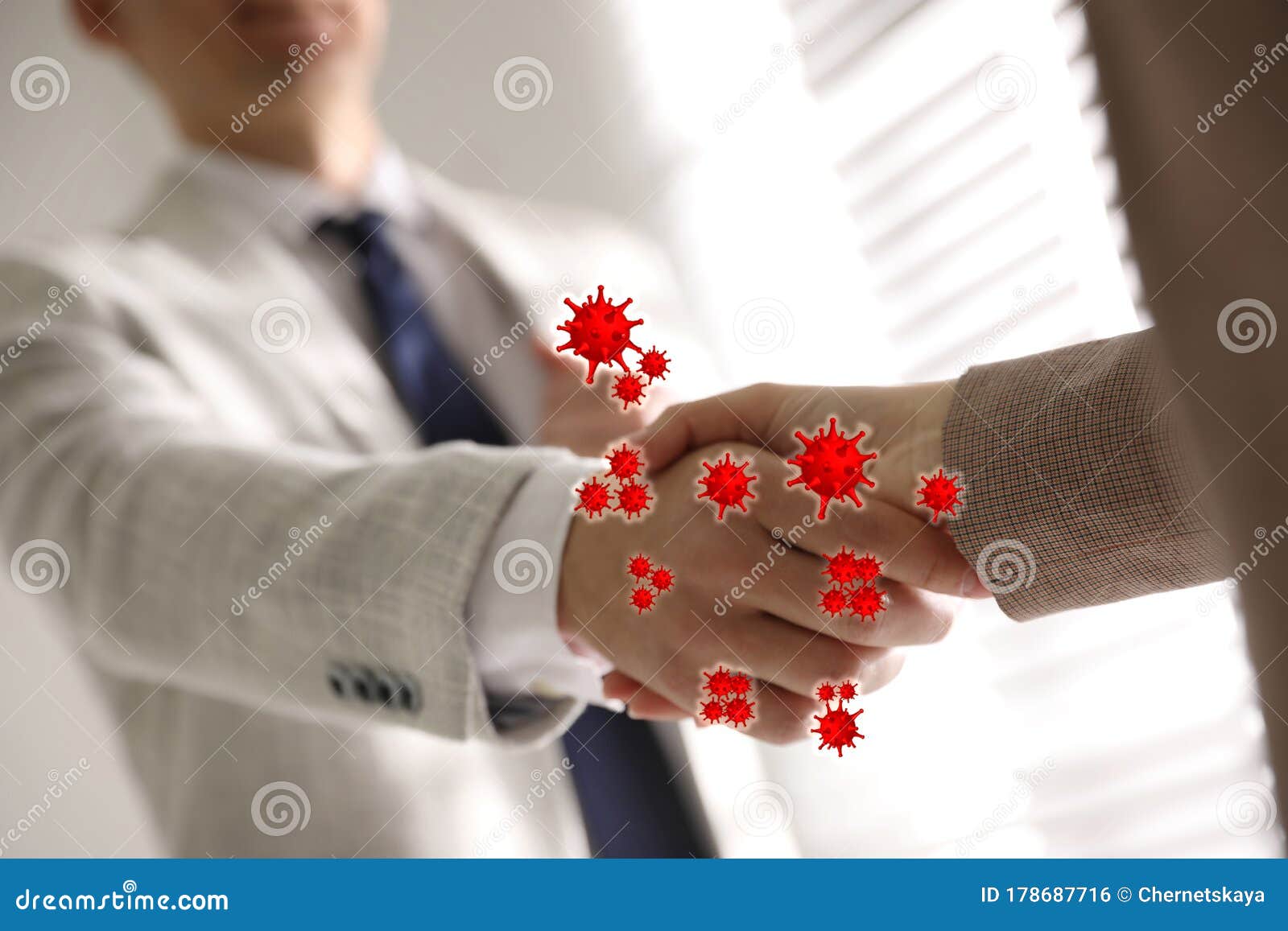 Avoid Physical Contact during Coronavirus. People Shaking Hands ...