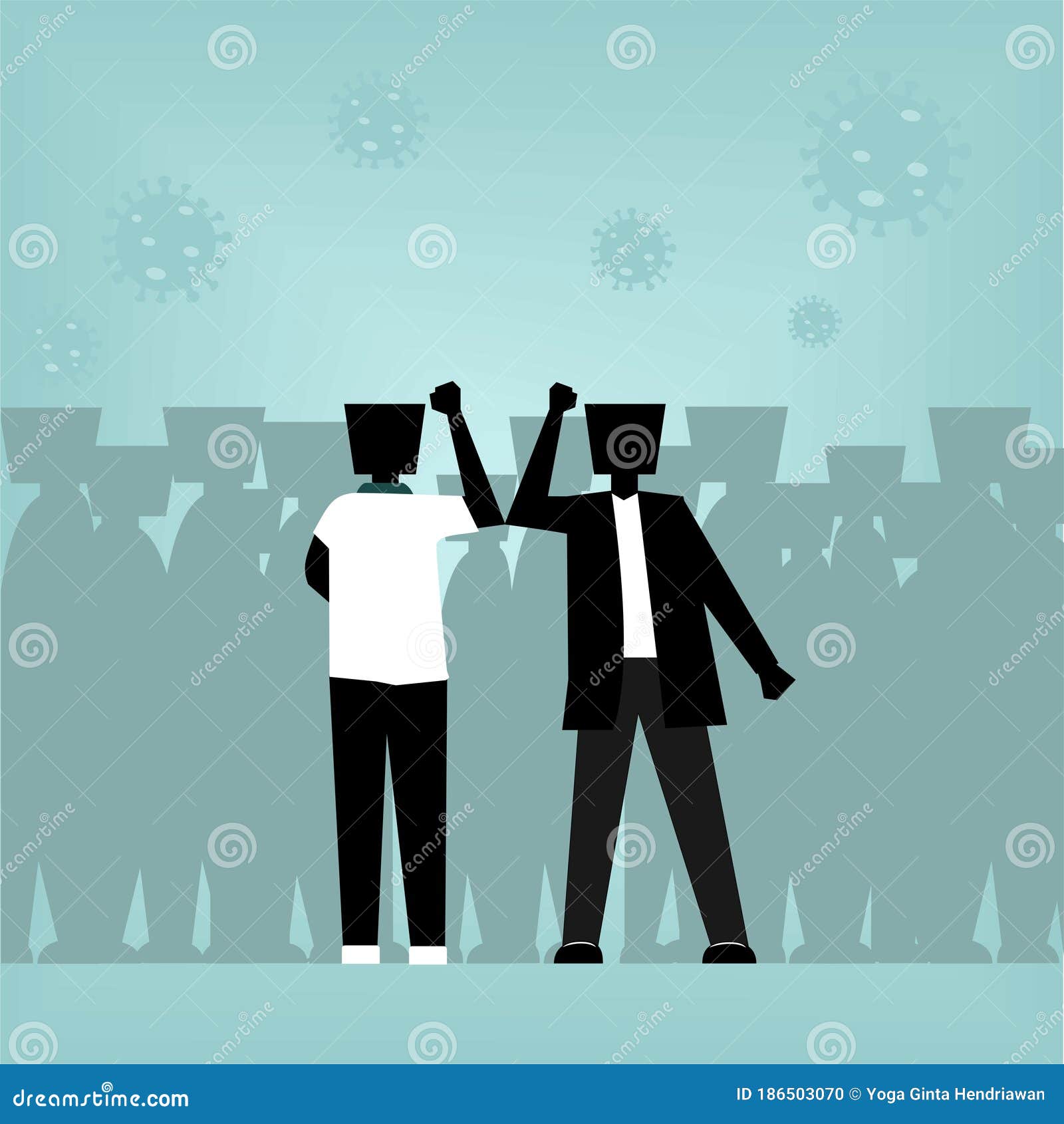 Avoid Physical Contact, Handshake or Hand Touch. Elbow Bump Stock ...